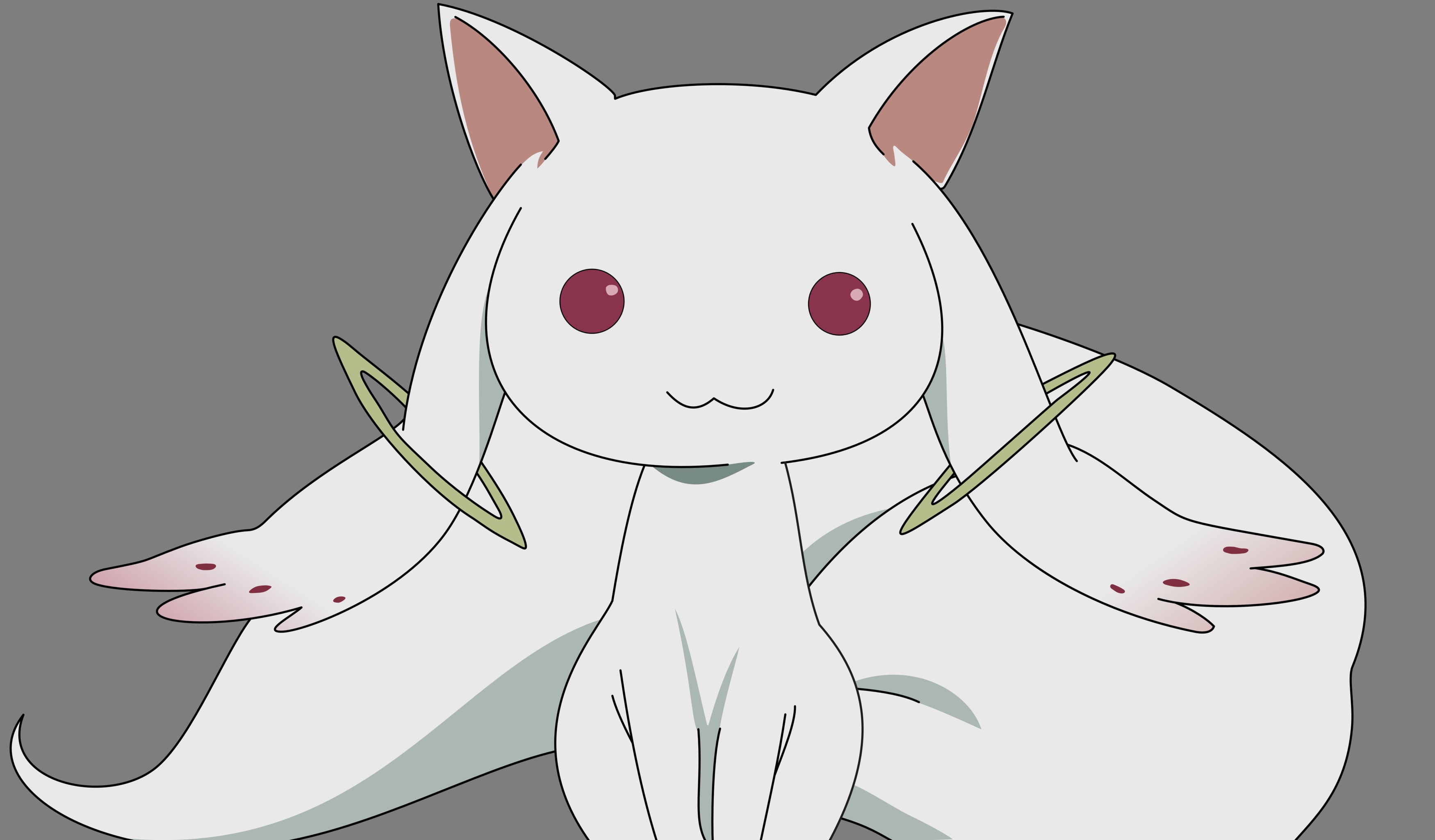 mahou shoujo madoka magica kyubey transparent png vector trace ...
