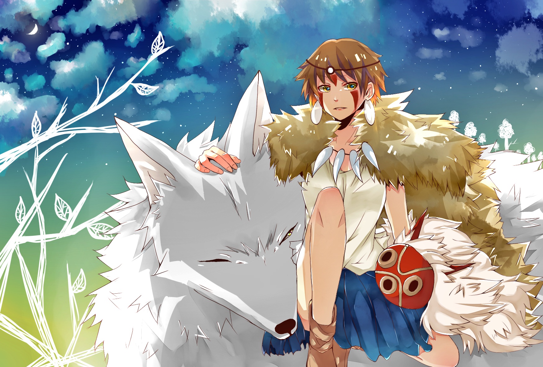 inko (pixiv 4150047) mononoke hime moro no kimi san | #351303 | yande.re