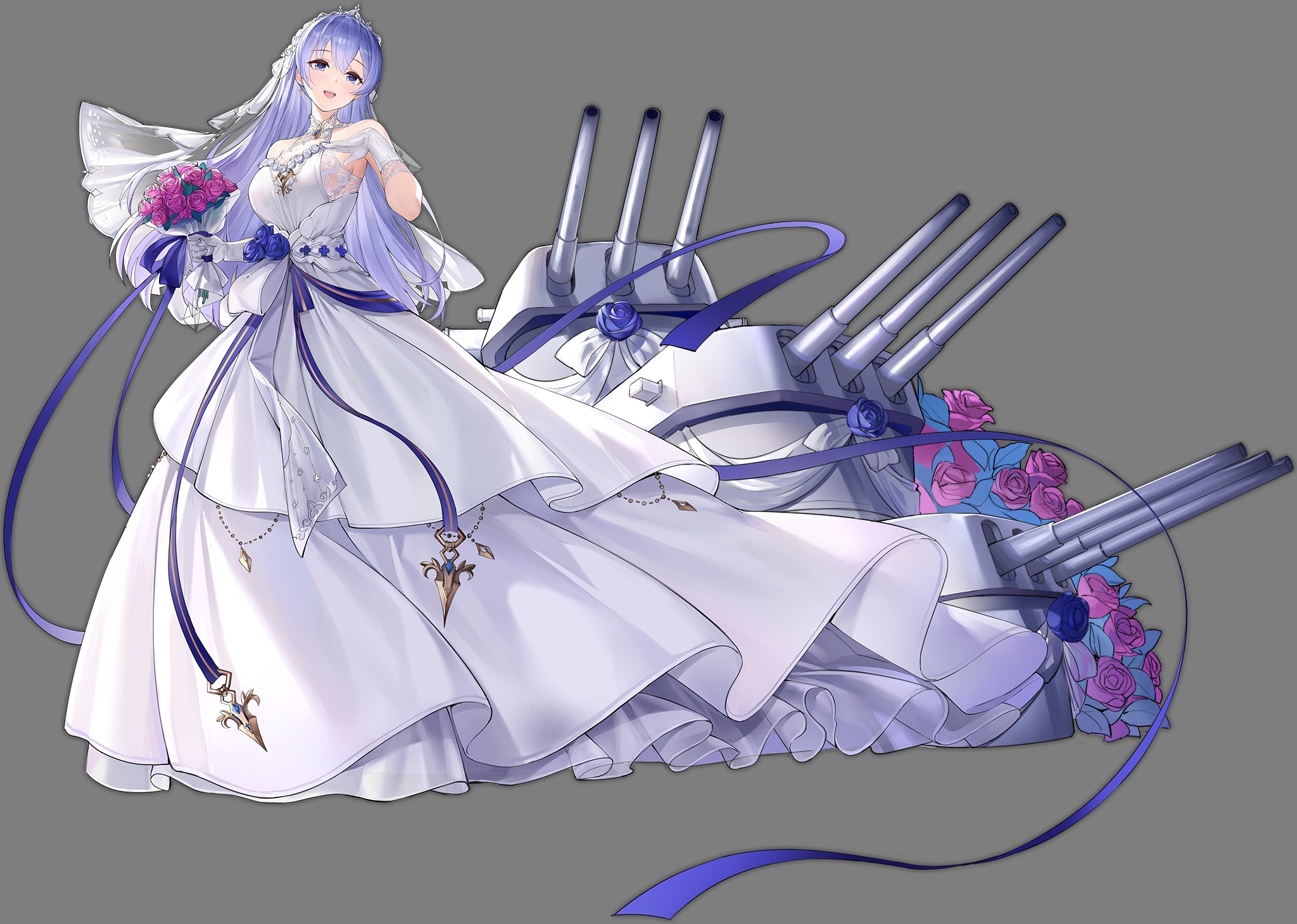 kaede (yumesaki kaede) azur lane rodney (azur lane) dress no bra ...