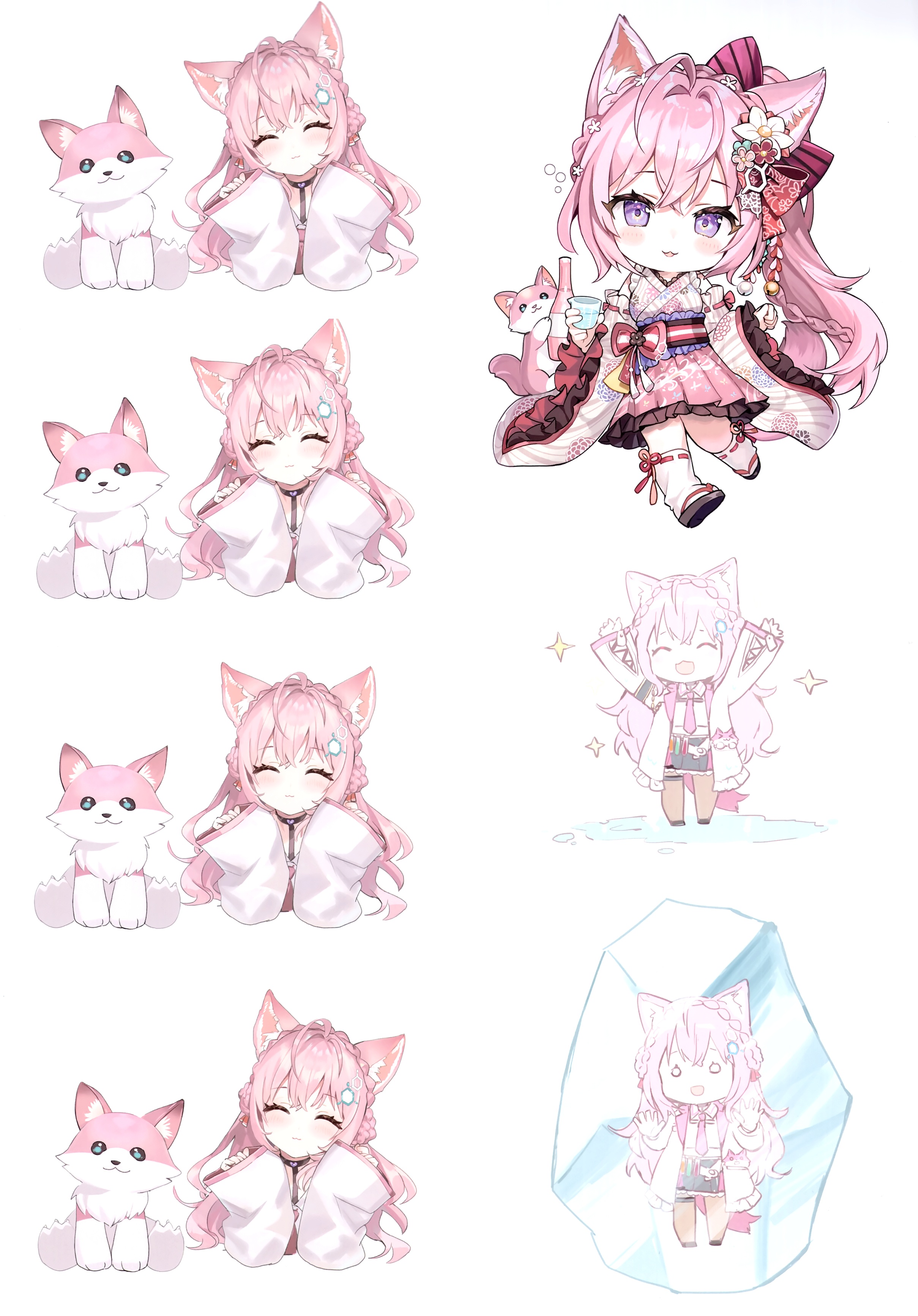 sashimi necoya momoko (momopoco) hololive hakui koyori animal ears ...