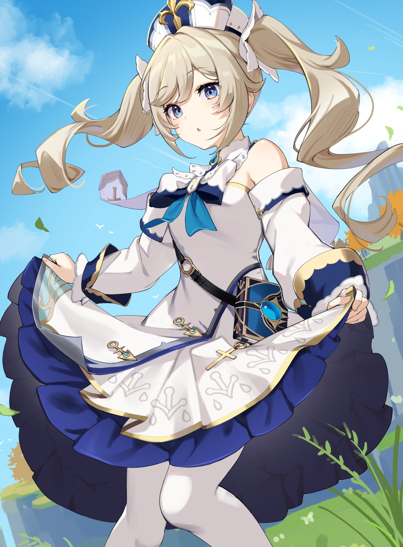 icomochi genshin impact barbara (genshin impact) dress pantyhose skirt ...