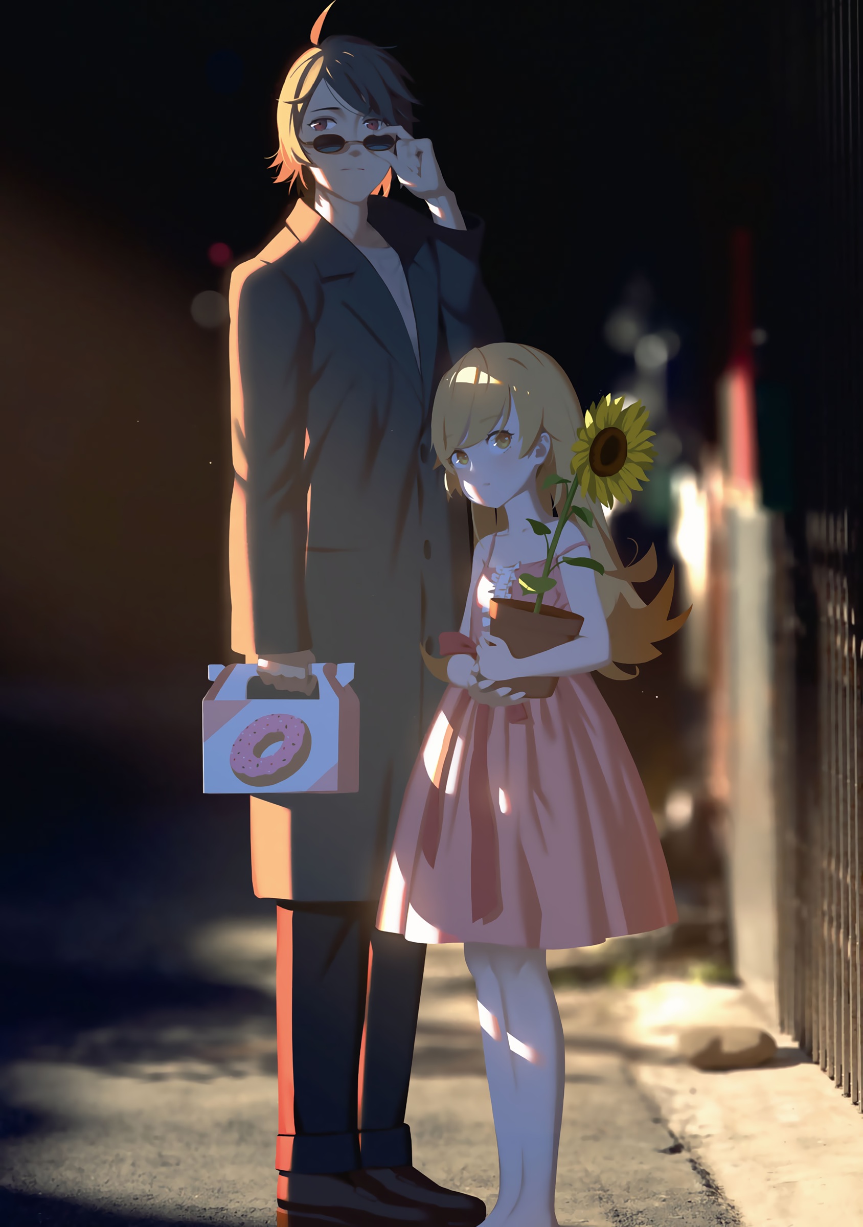 vofan monogatari (series) araragi koyomi oshino shinobu business suit ...
