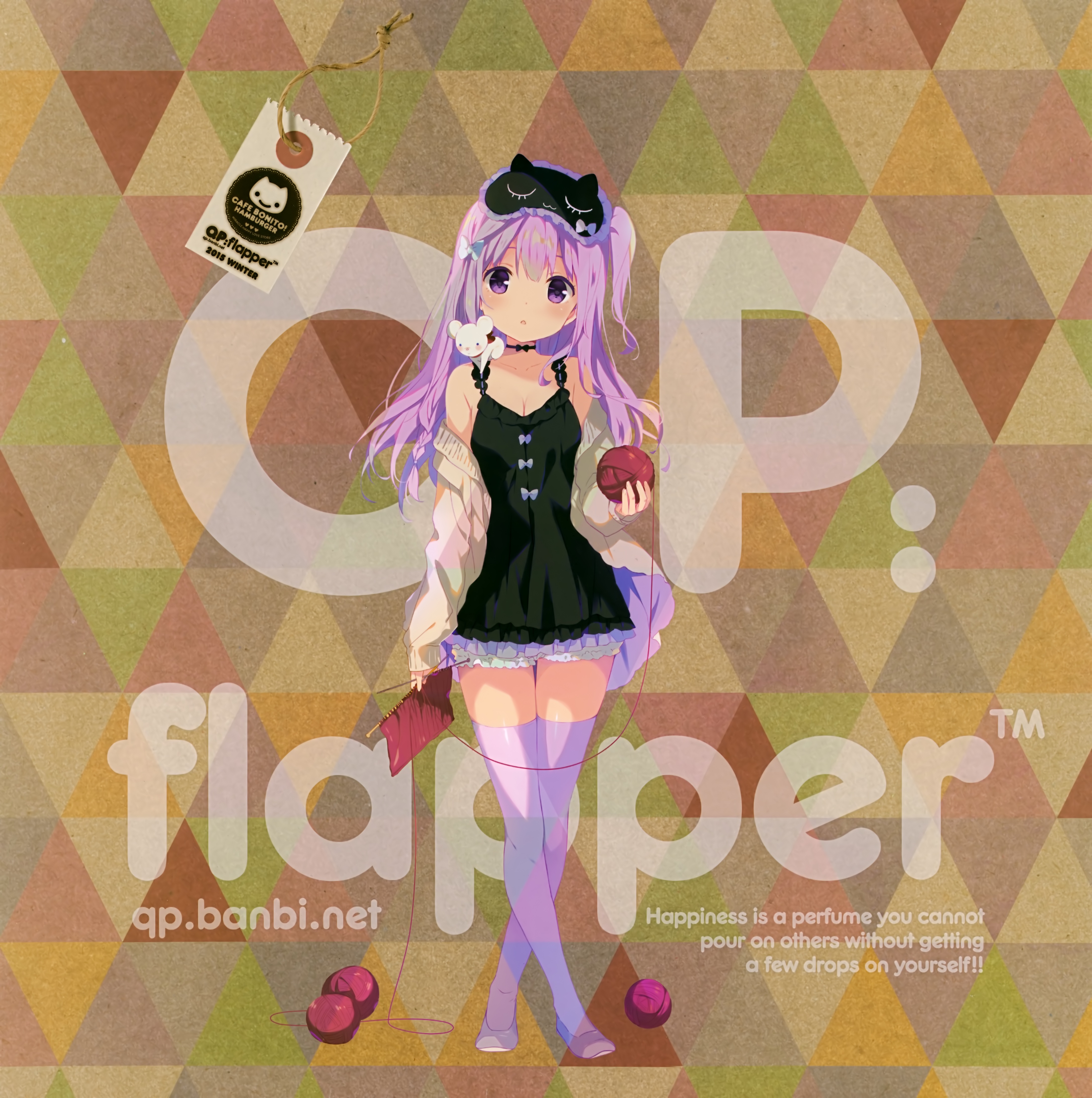 qp:flapper ohara tometa cleavage dress open shirt sweater thighhighs ...