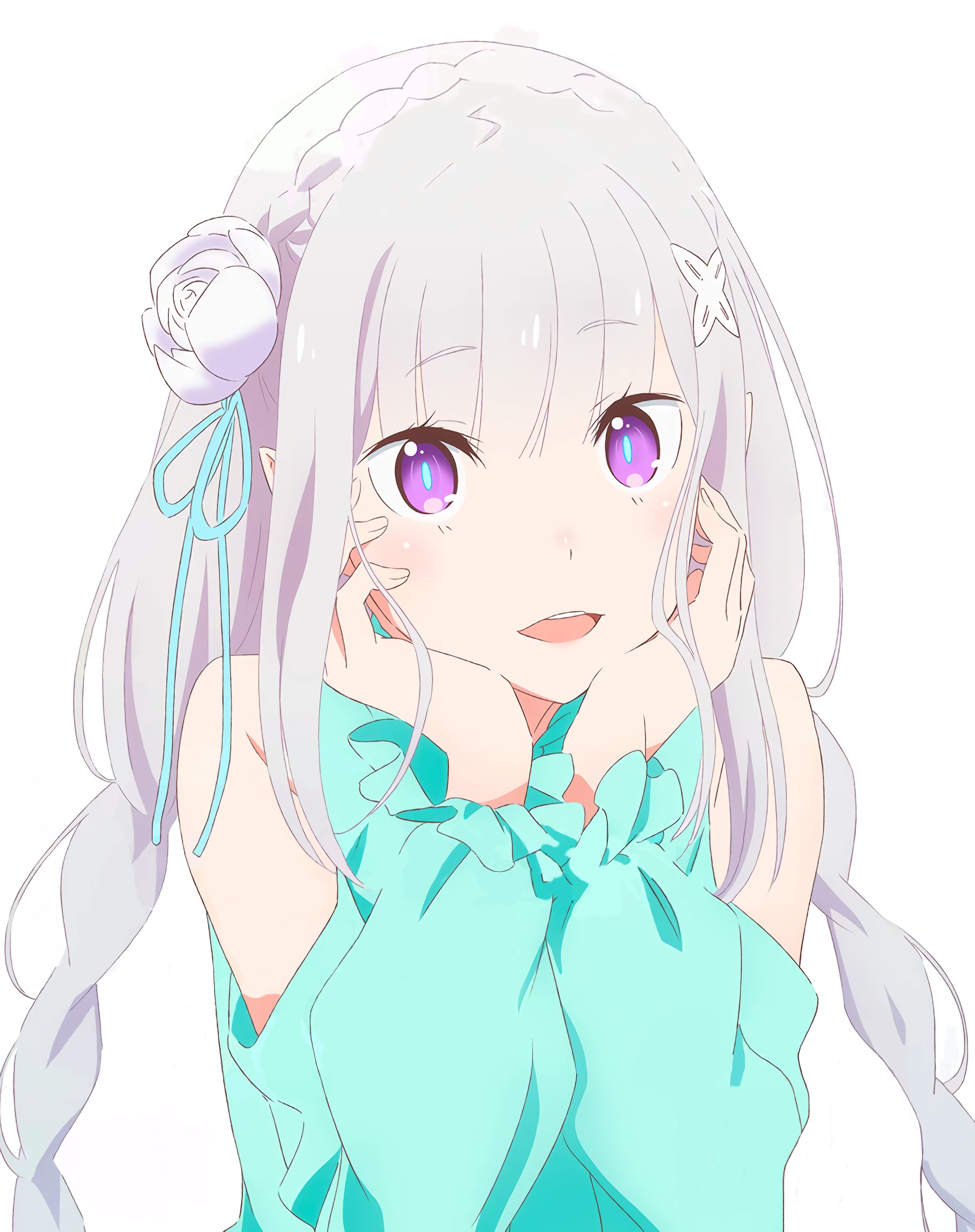 re:zero kara hajimeru isekai seikatsu emilia (re zero) elf pointy ears ...