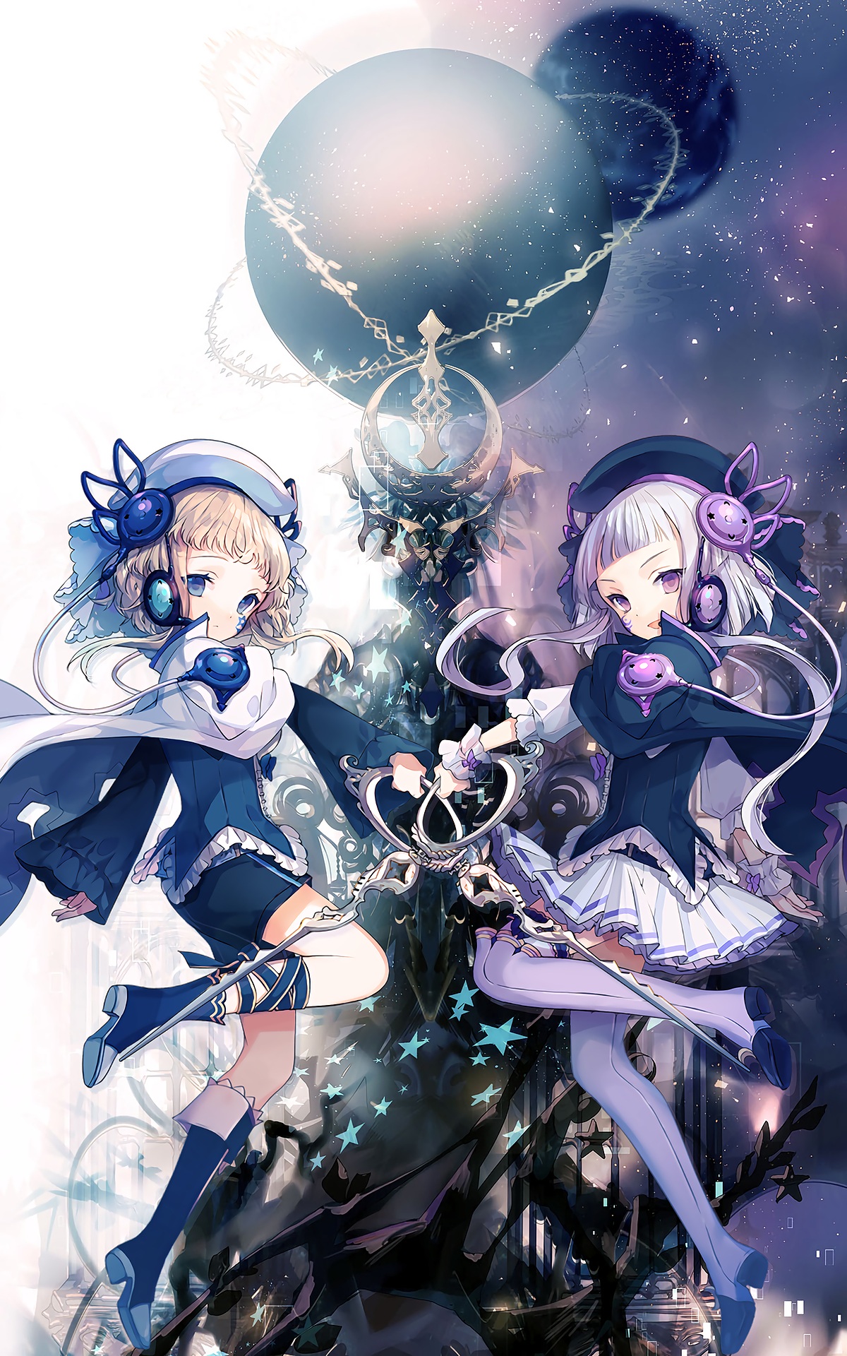 cierra (artist) arcaea eto (arcaea) luna (arcaea) headphones heels ...