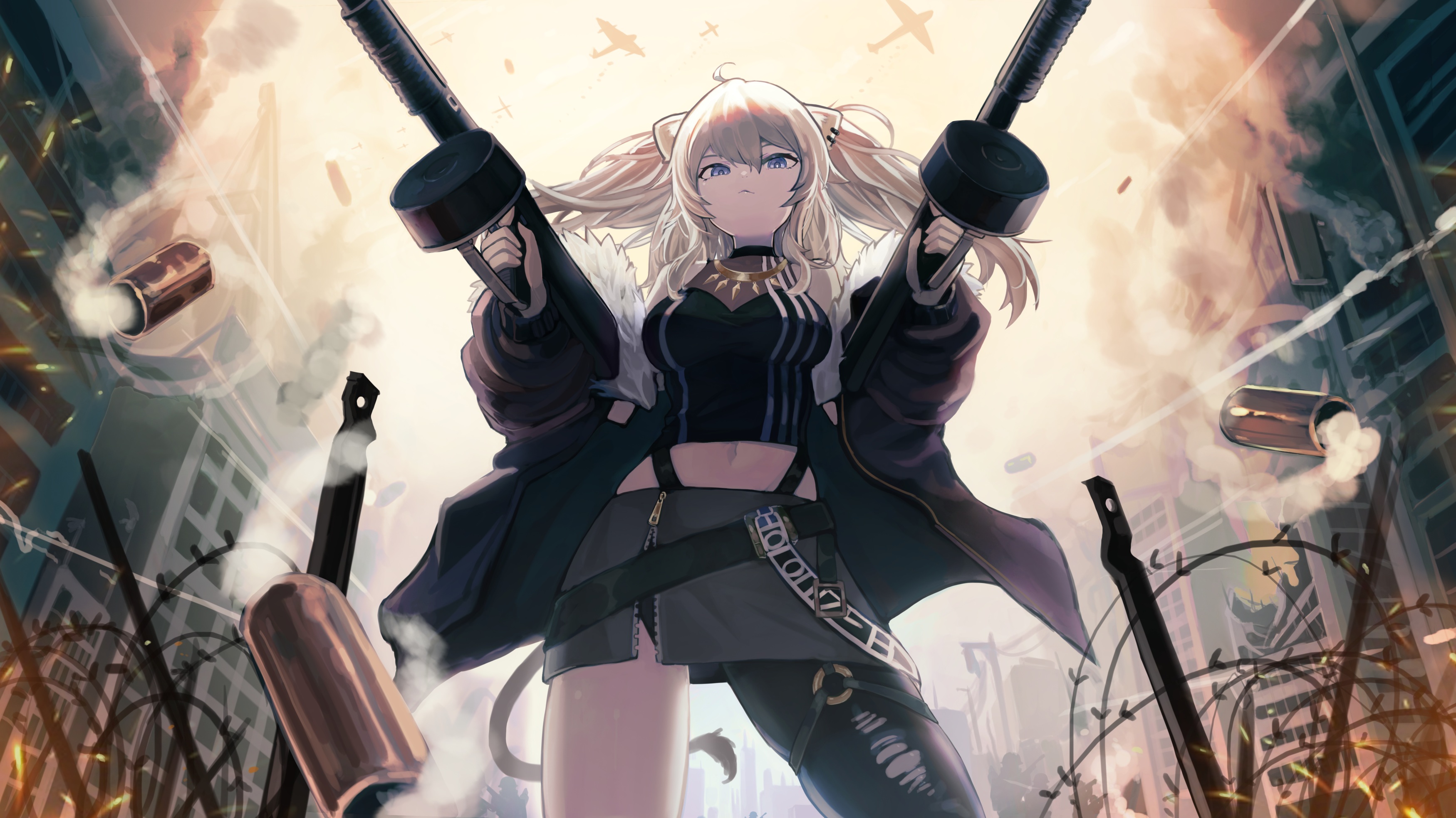 toga (toganawa) hololive shishiro botan animal ears garter gun see ...