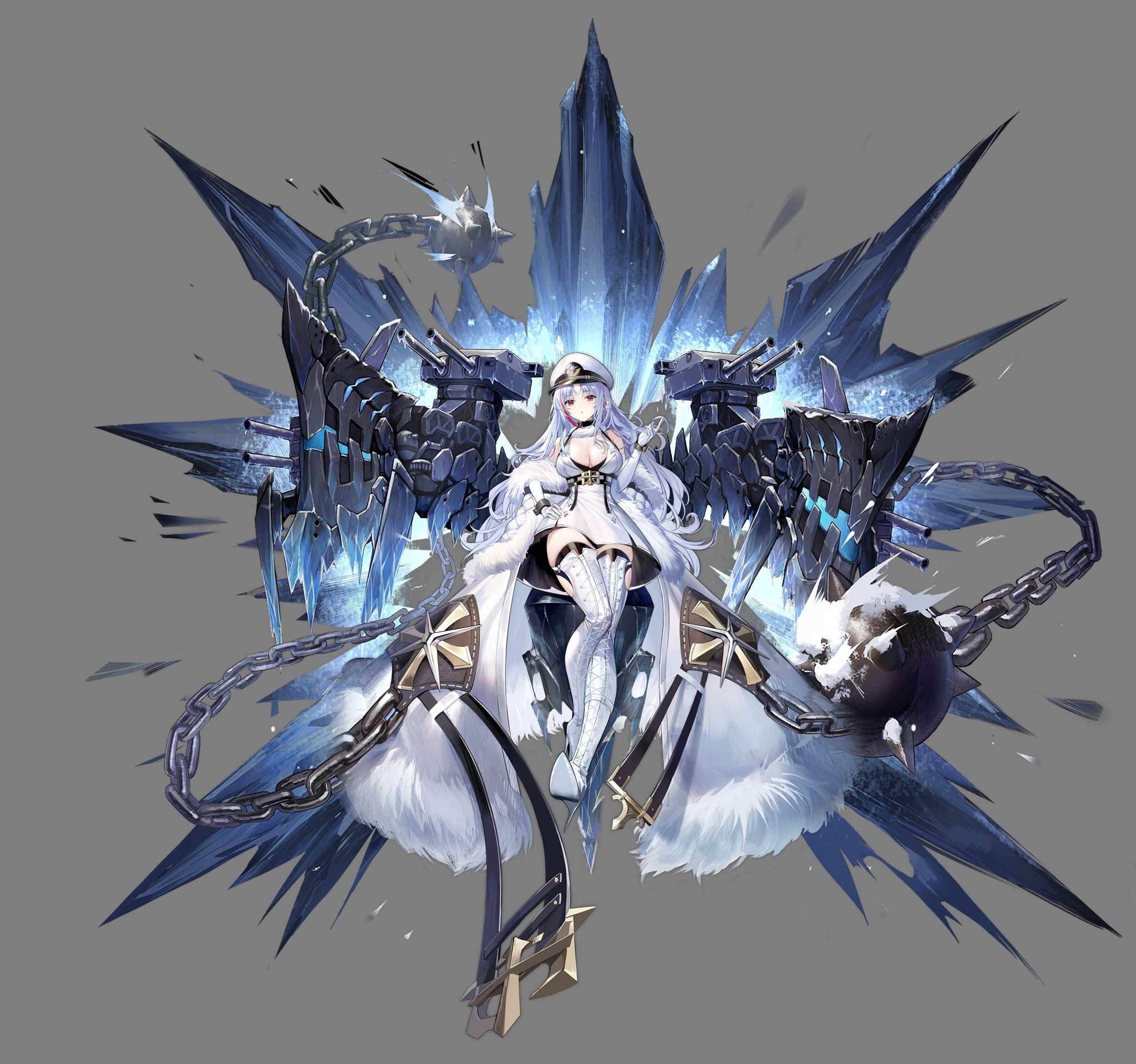 pavapo azur lane tallinn (azur lane) bra cleavage heels thighhighs ...