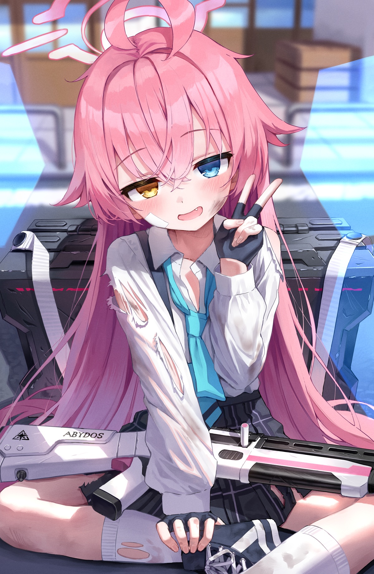 superpig blue archive takanashi hoshino angel gun heterochromia loli ...