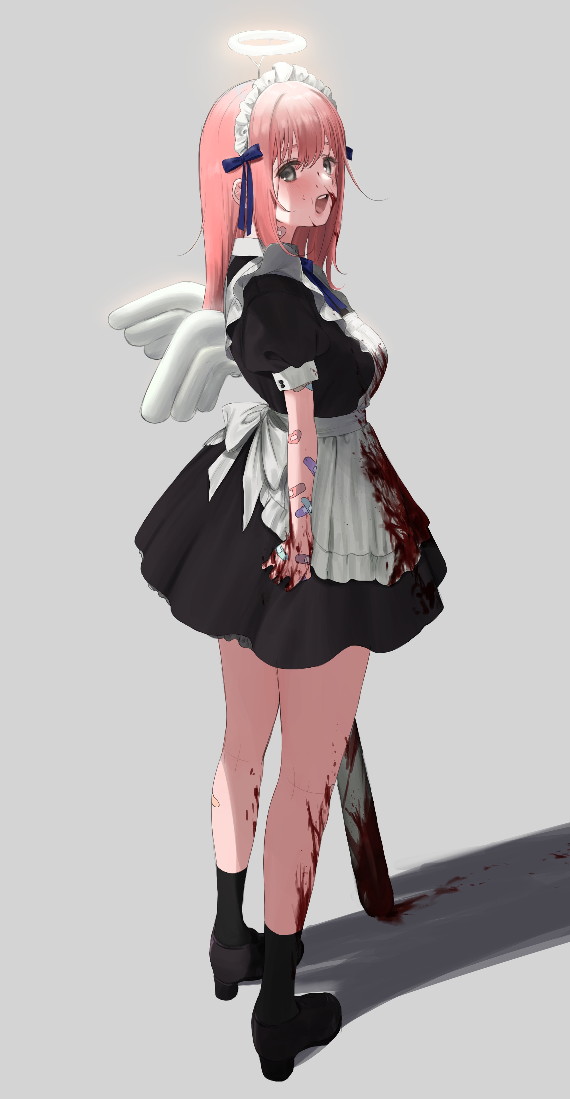 youichi (45 01) angel bandaid blood heels maid weapon wings | #668379 ...