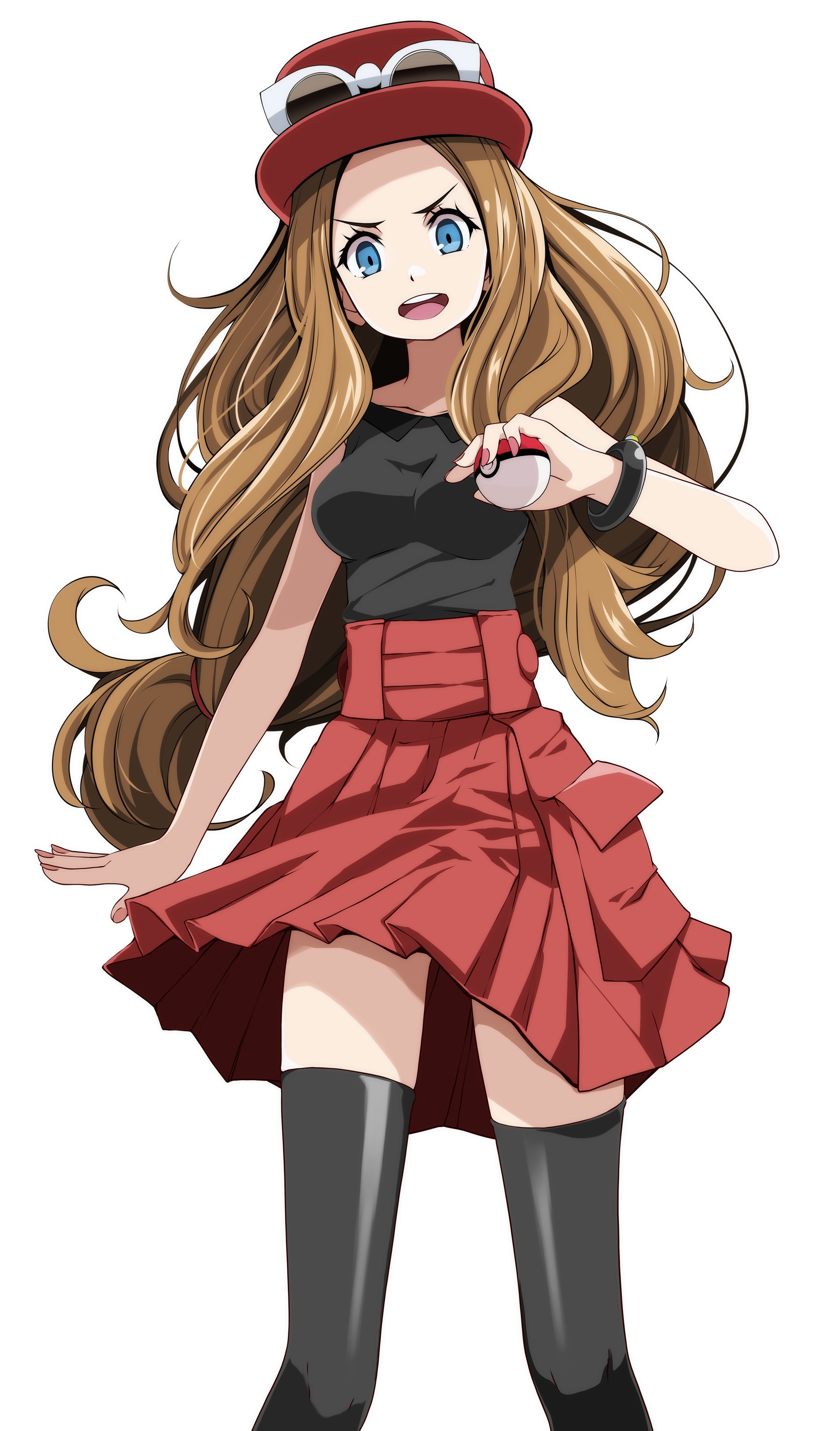 tsukishiro saika pokemon pokemon xy serena (pokemon) skirt lift ...