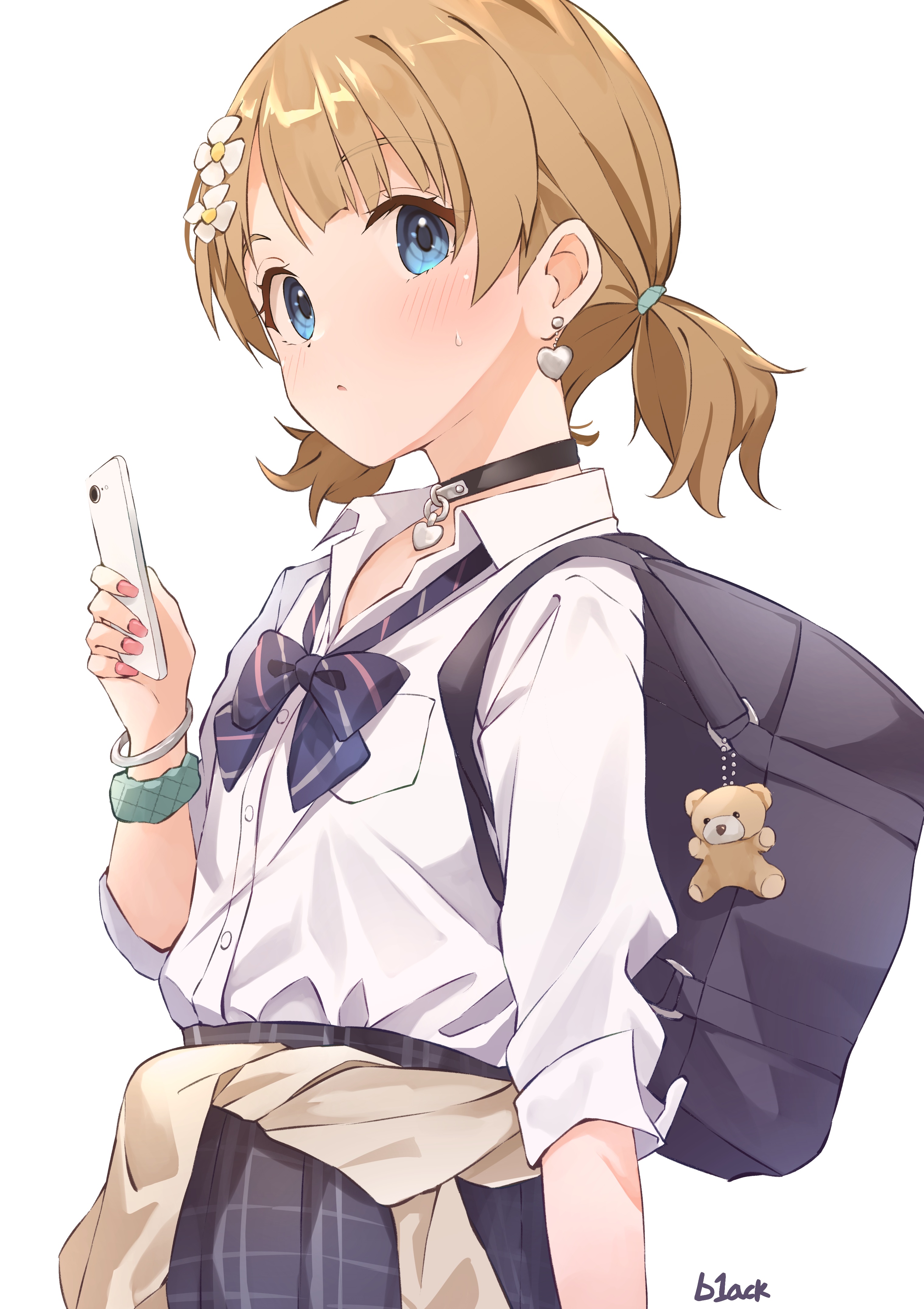 b1ack the idolm@ster the idolm@ster million live! suou momoko seifuku ...