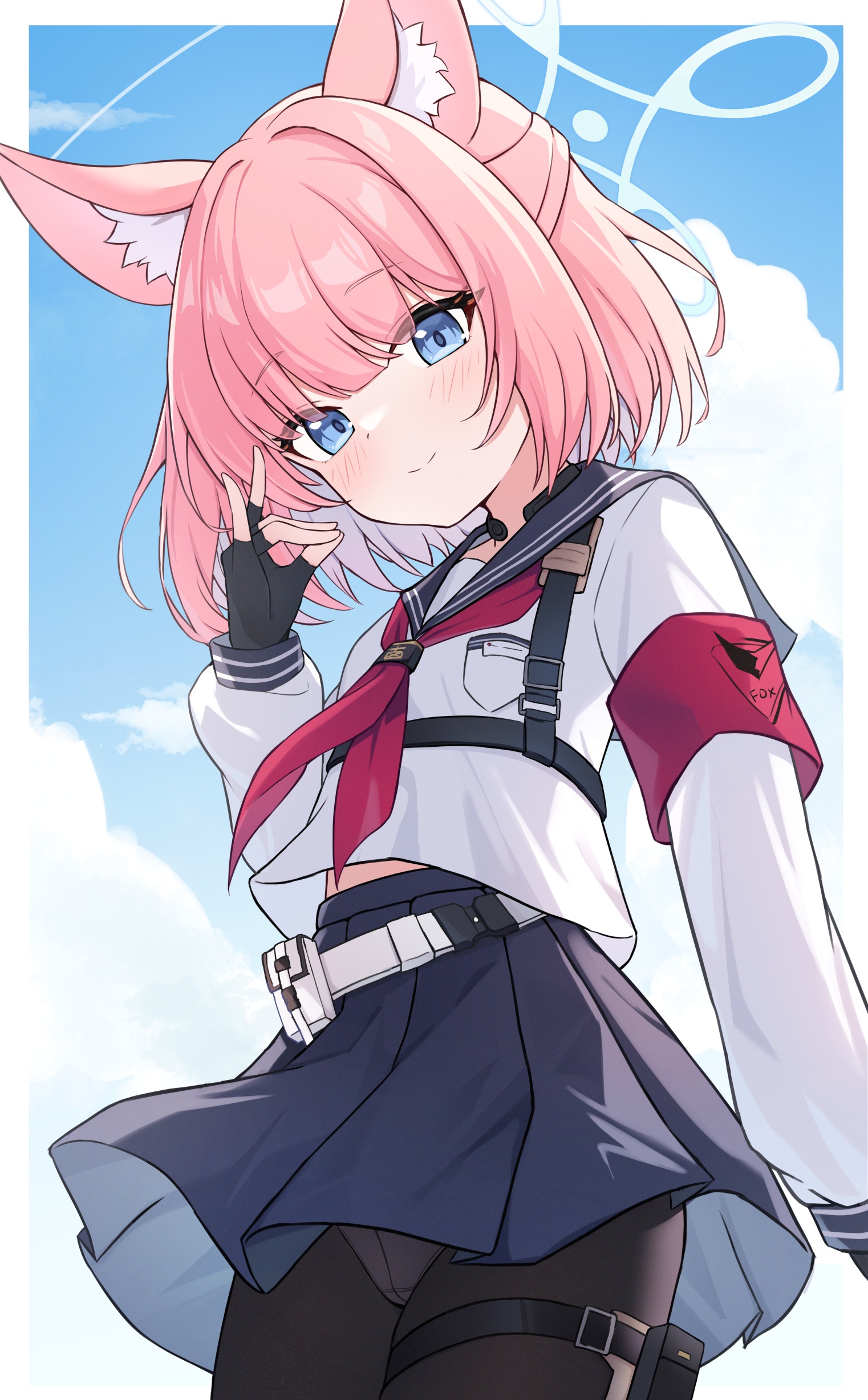 nonddu blue archive niko (blue archive) angel animal ears garter pantsu ...