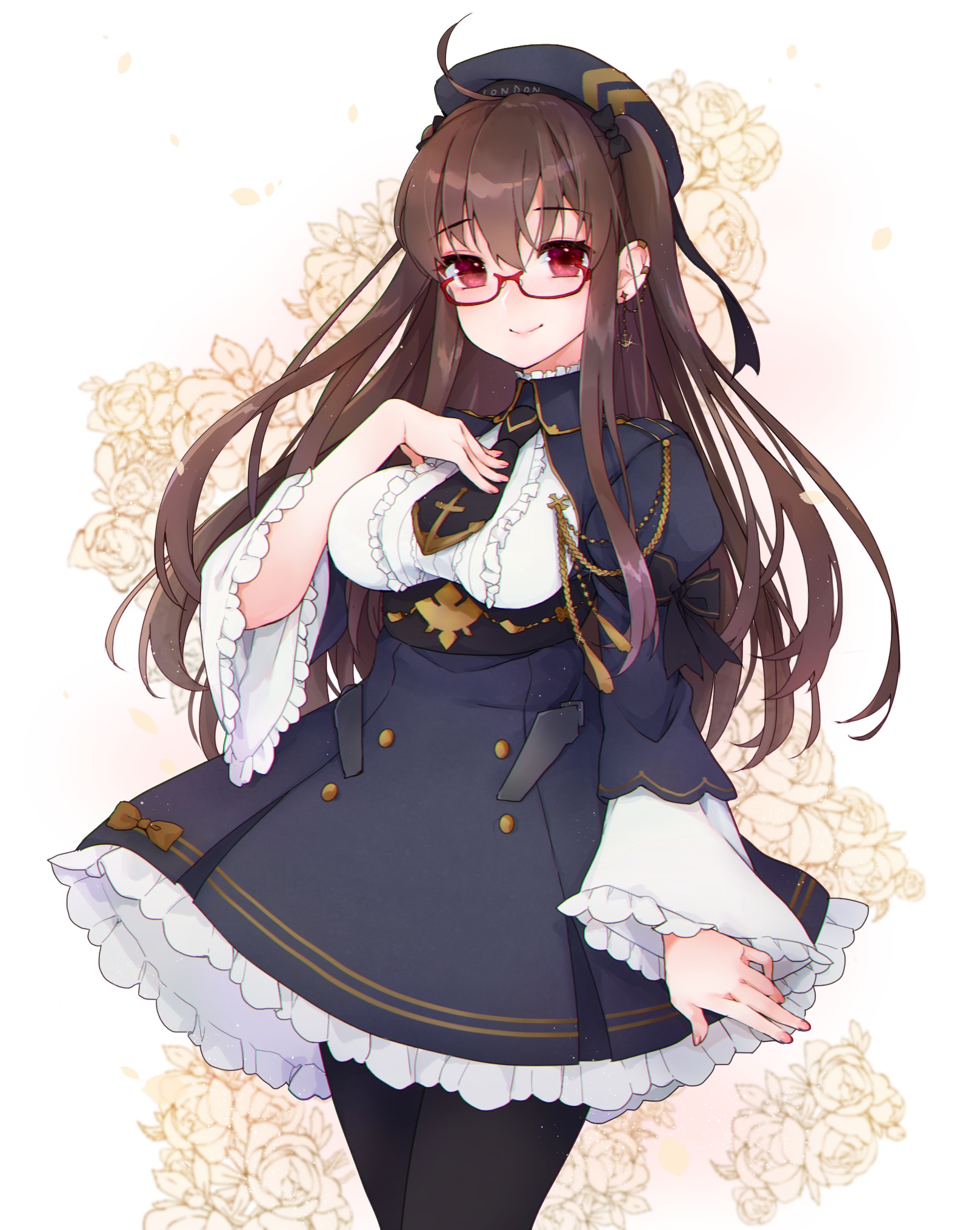 shichijou natori azur lane london (azur lane) megane pantyhose skirt ...
