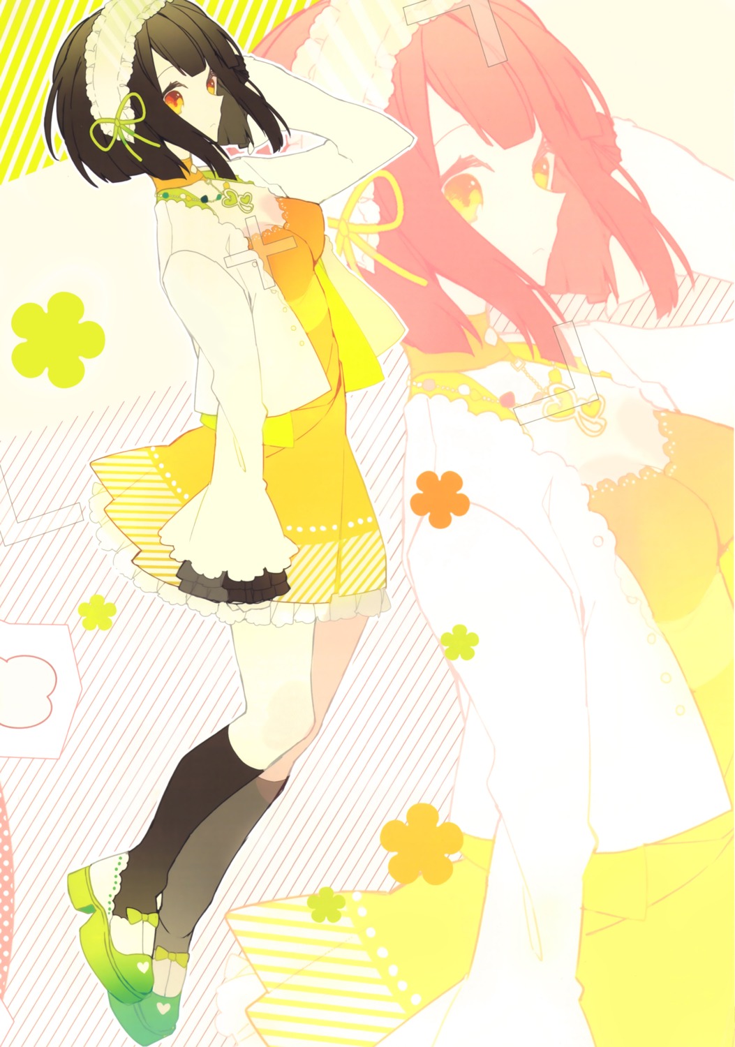 akina (artist) mikagura gakuen kumikyoku yasaka himi cleavage dress ...