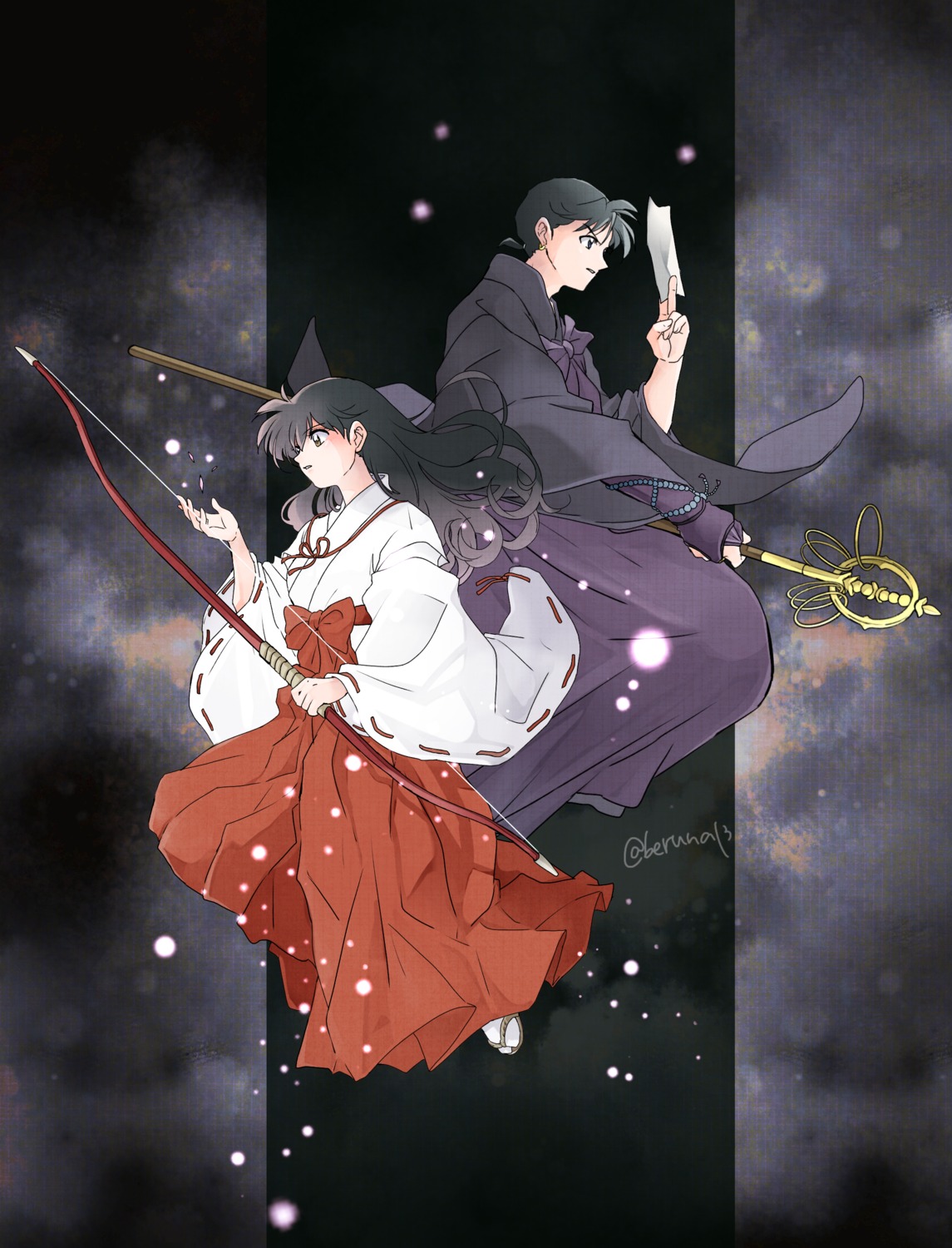 inuko (pixiv 6096383) inuyasha higurashi kagome miroku asian clothes ...