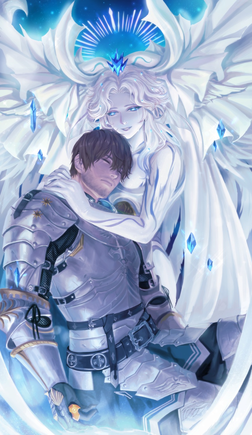 on (pixiv 2941219) final fantasy final fantasy xiv hydaelyn paladin ...