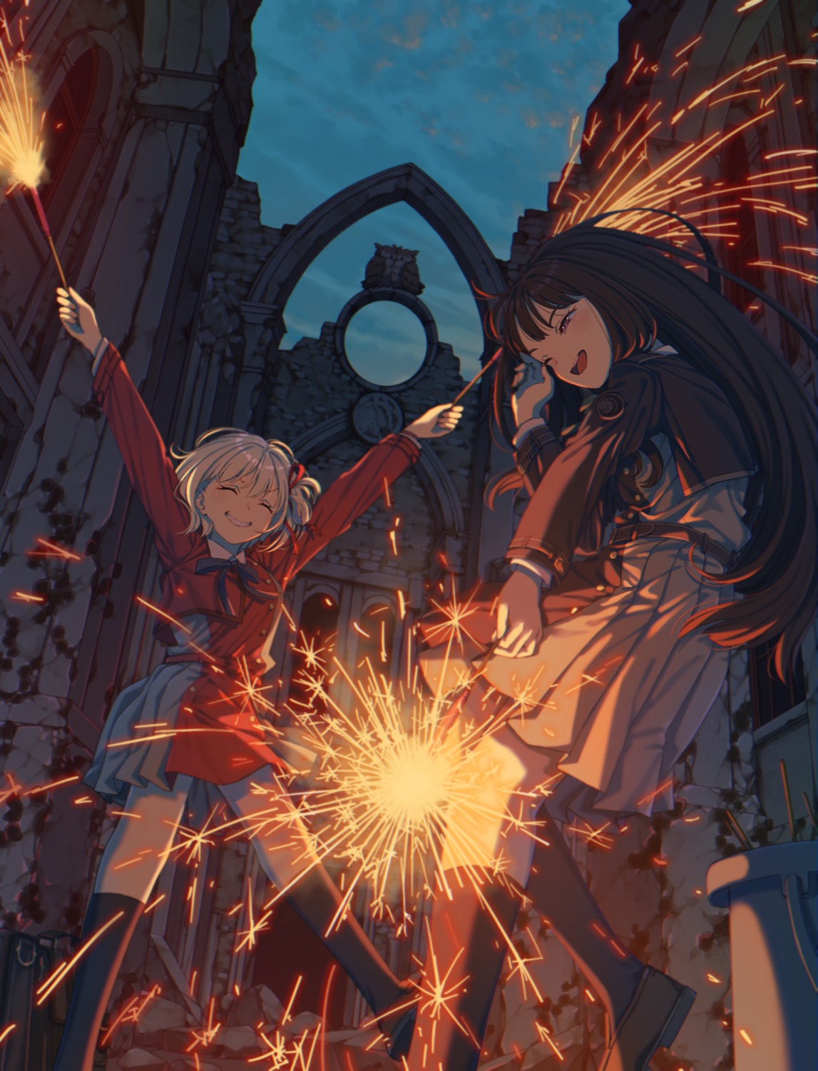 mochi (m0chi0000) lycoris recoil inoue takina nishikigi chisato seifuku ...