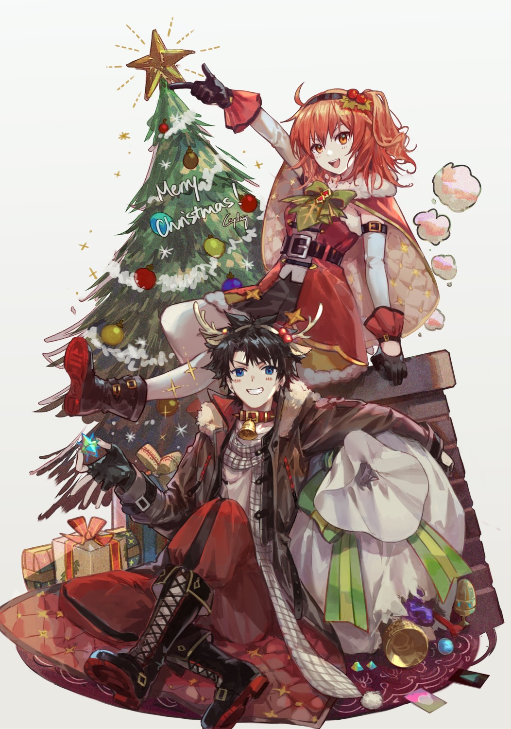 csyday fate/grand order fujimaru ritsuka (female) christmas dress ...