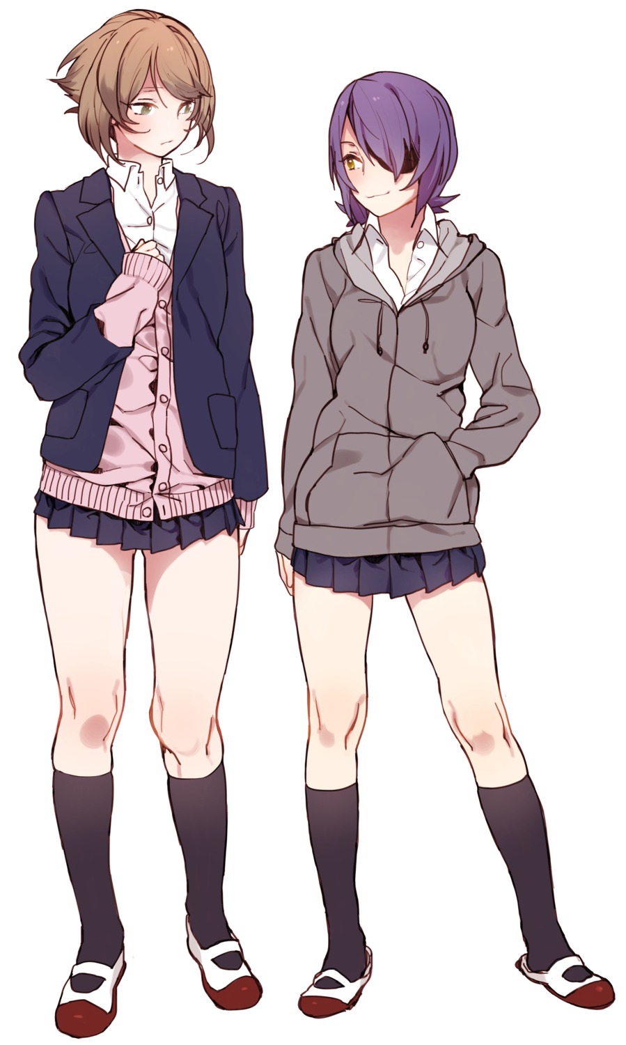 gyarin kantai collection mutsu (kancolle) tenryuu (kancolle) eyepatch ...