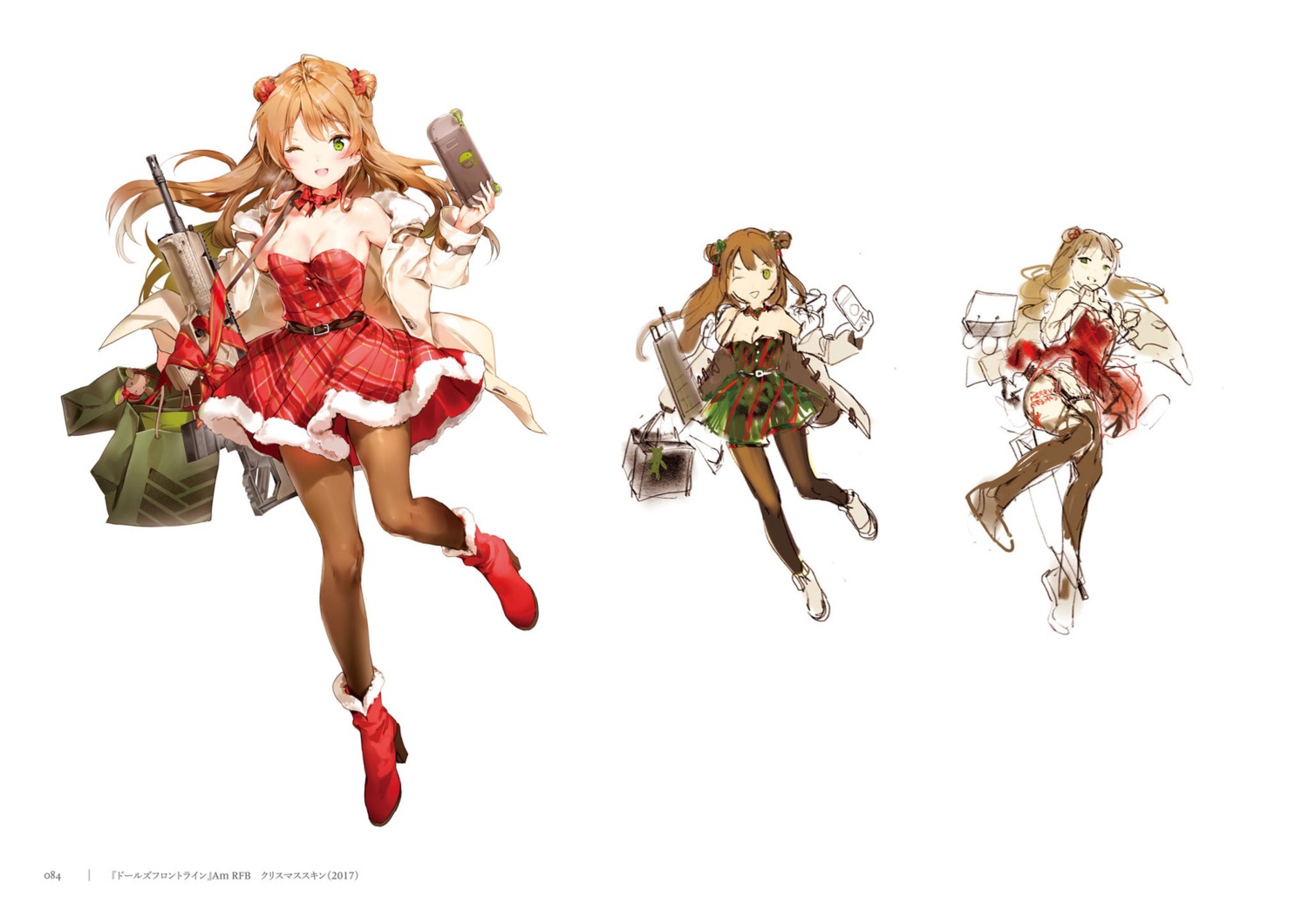 anmi girls frontline rfb (girls frontline) christmas gun sketch ...