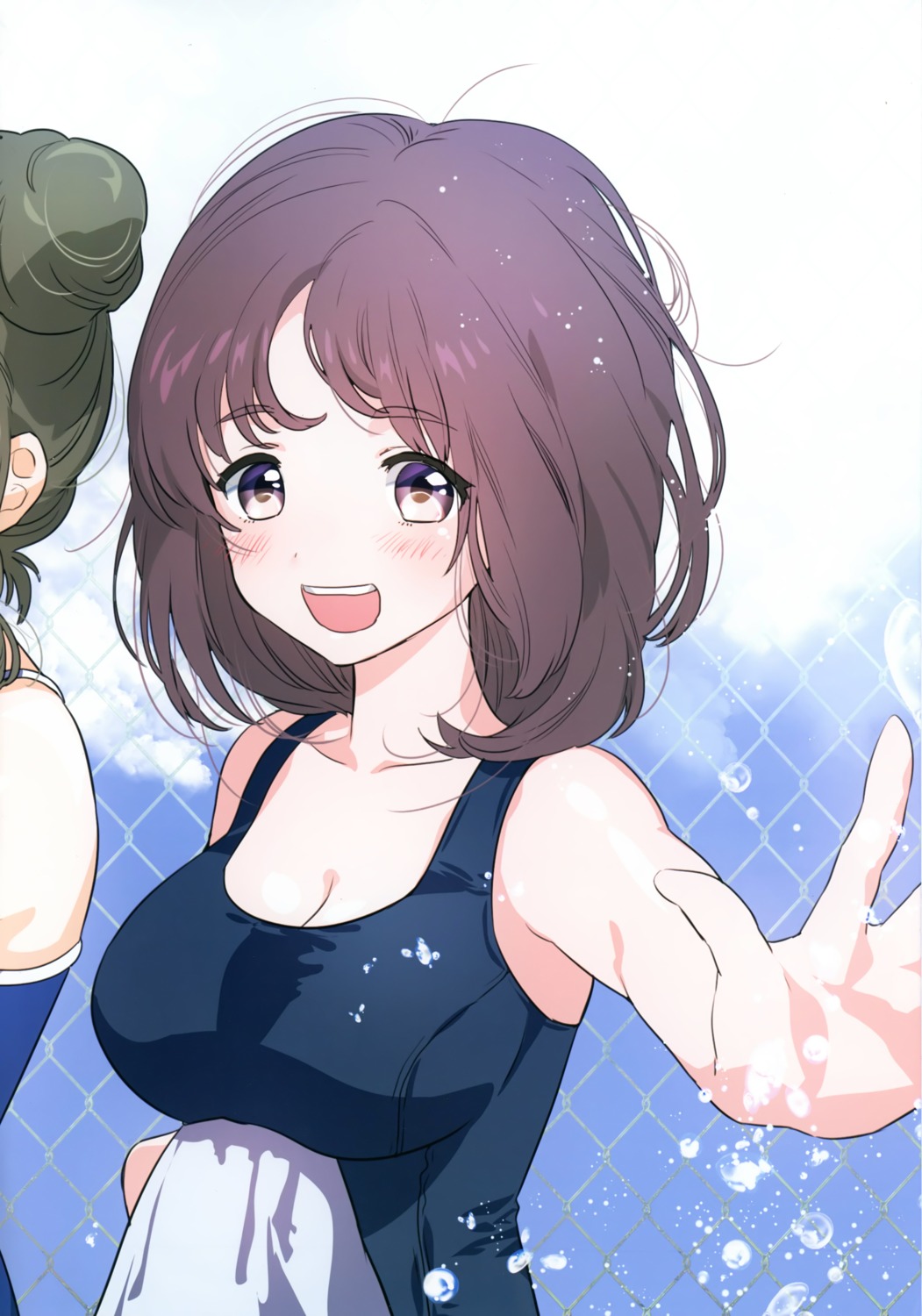 atsuki nettaiya yanyo (ogino atsuki) cleavage school swimsuit swimsuits ...