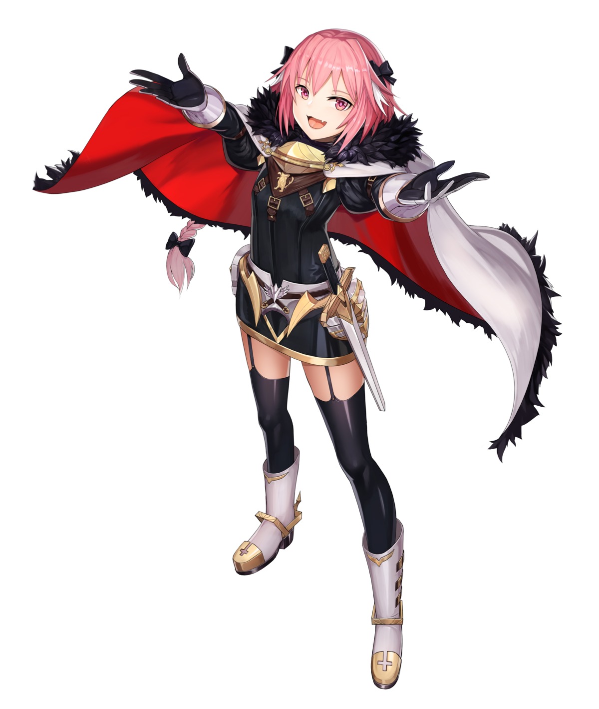 btraphen fate/grand order astolfo (fate) armor stockings sword ...