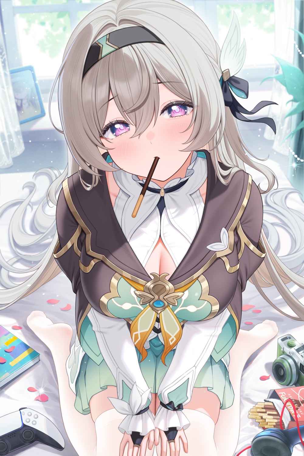 fukuro ko (greentea) honkai: star rail firefly cleavage thighhighs ...