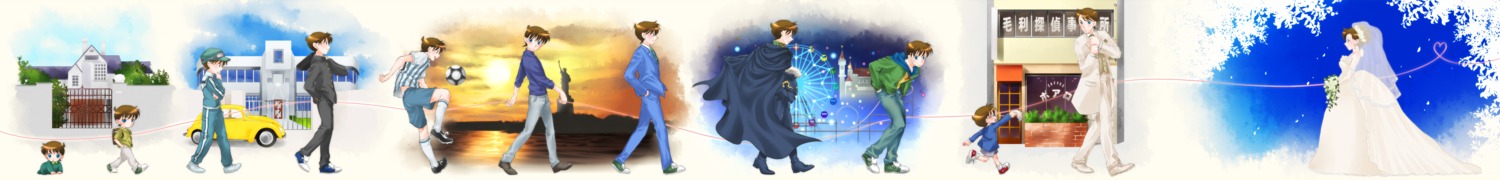 azs meitantei conan edogawa conan kudou shinichi mouri ran dress megane ...