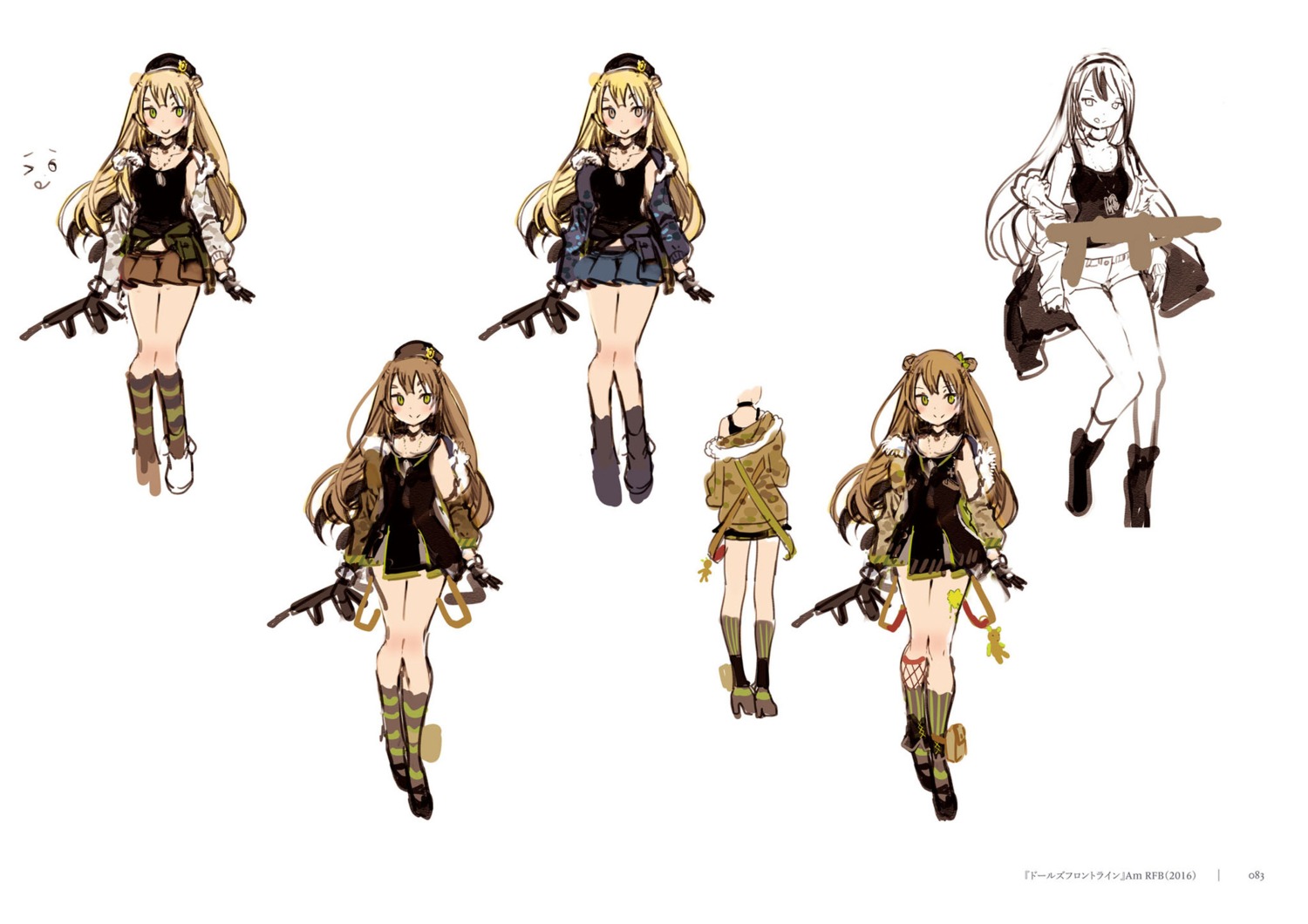 anmi girls frontline rfb (girls frontline) sketch | #608371 | yande.re