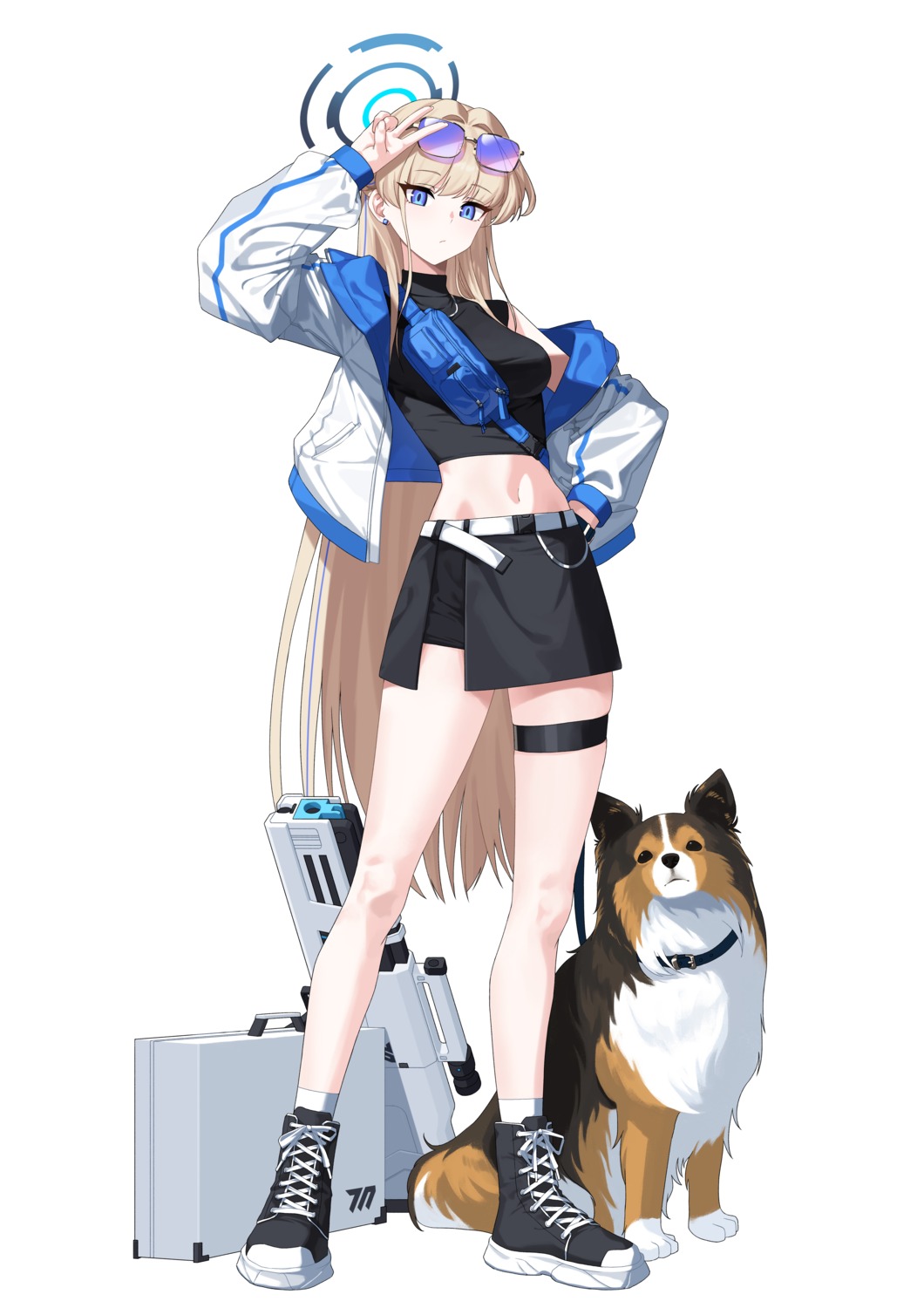 alfie (artist) blue archive asuma toki garter gun halo megane ...