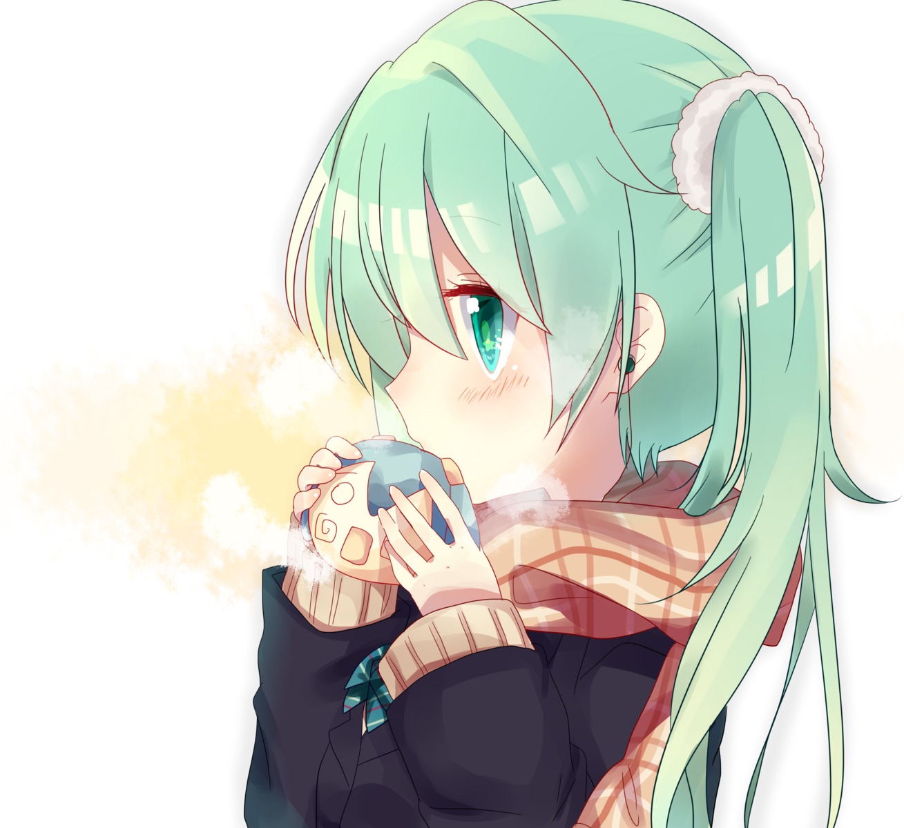 mafuyu (chibi21) vocaloid hachune miku hatsune miku seifuku sweater ...