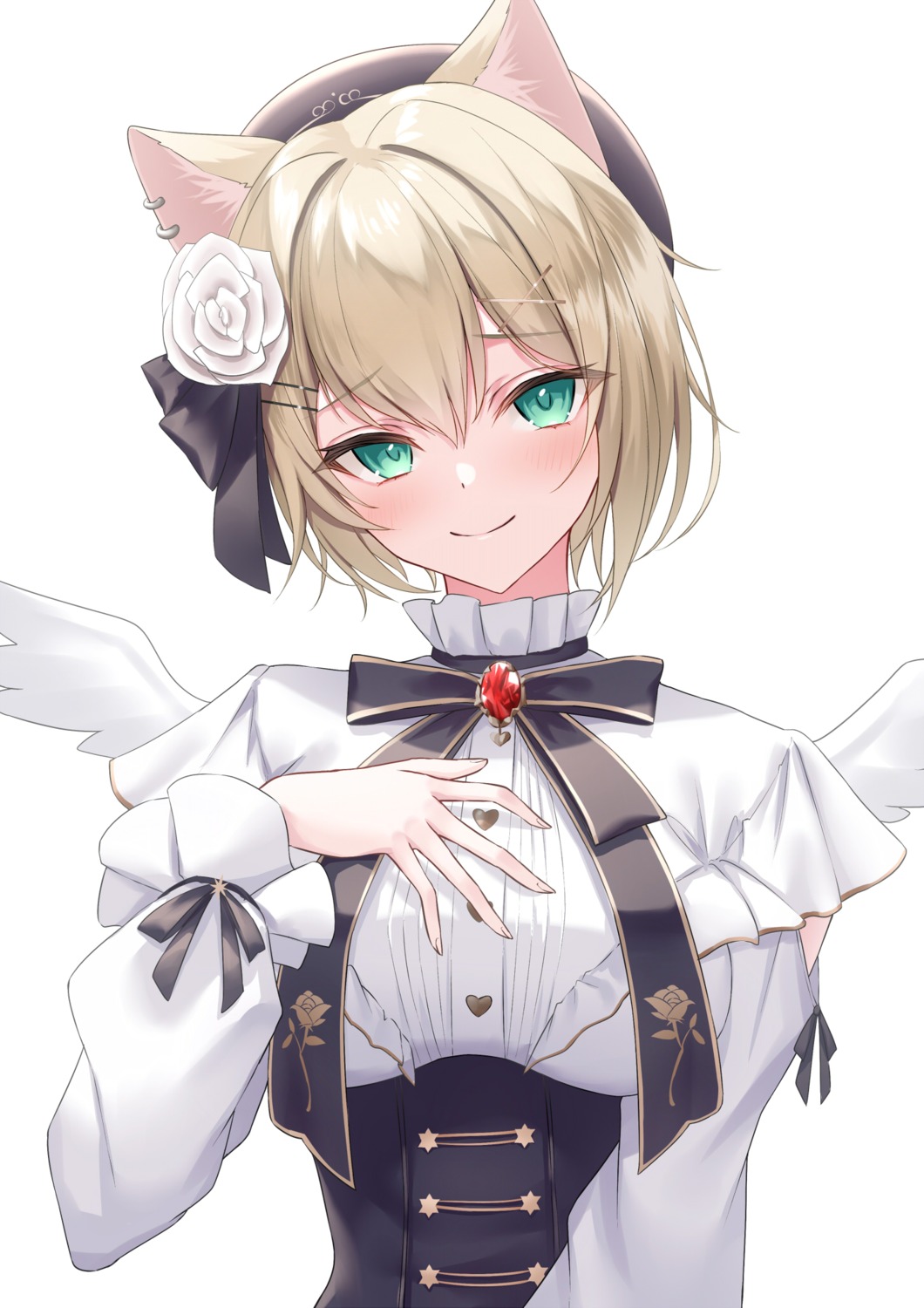 lis 111 iris black games kurumi noah animal ears nekomimi wings ...