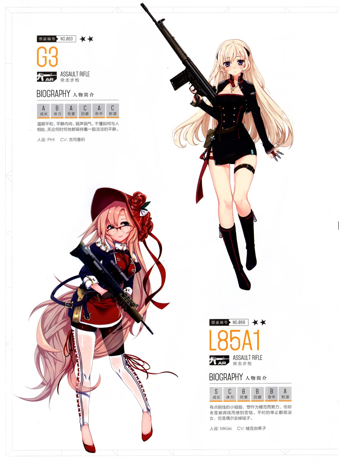 mkiiiiii phi (artist) girls frontline g3 (girls frontline) l85a1 (girls ...