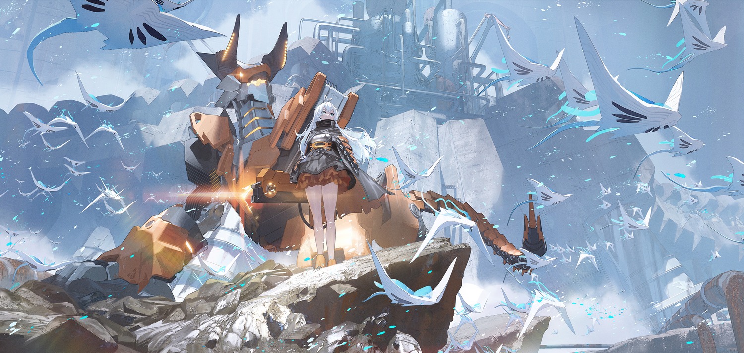 ttk (kirinottk) armor landscape mecha torn clothes weapon | #1097983 ...