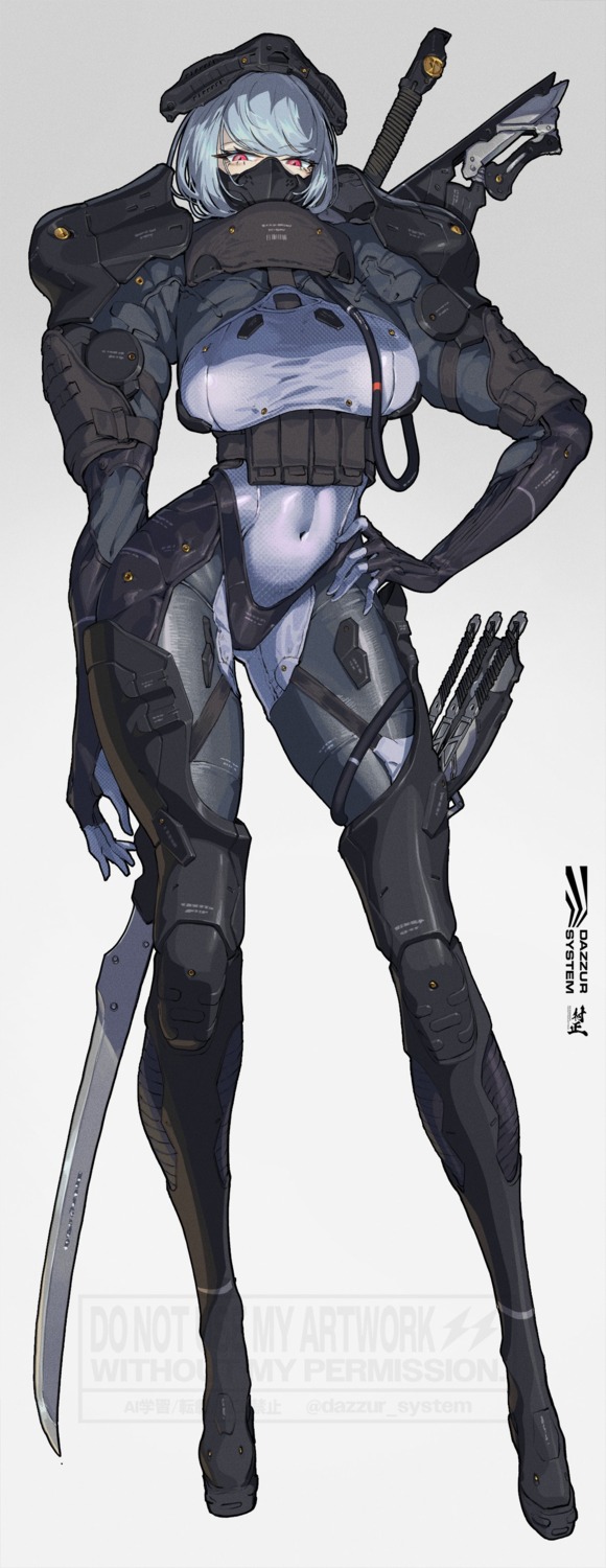 dazzur (dazzur system) armor bodysuit sword weapon | #1242214 | yande.re