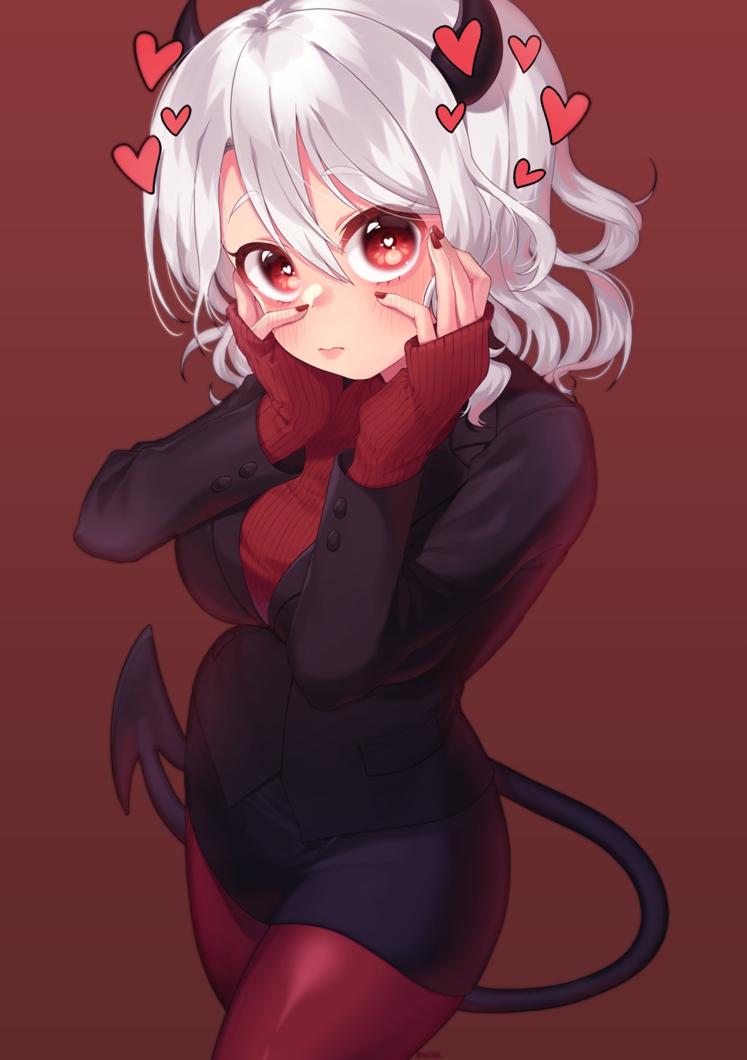 taemin helltaker modeus (helltaker) business suit horns pantyhose ...