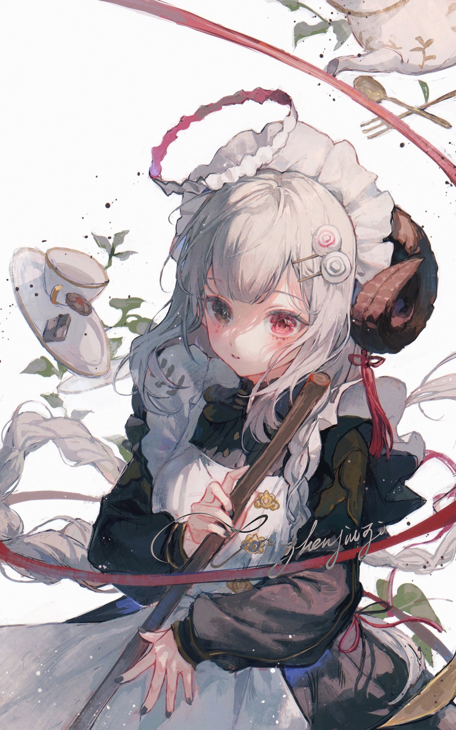 matcha angel heterochromia horns maid | #698885 | yande.re