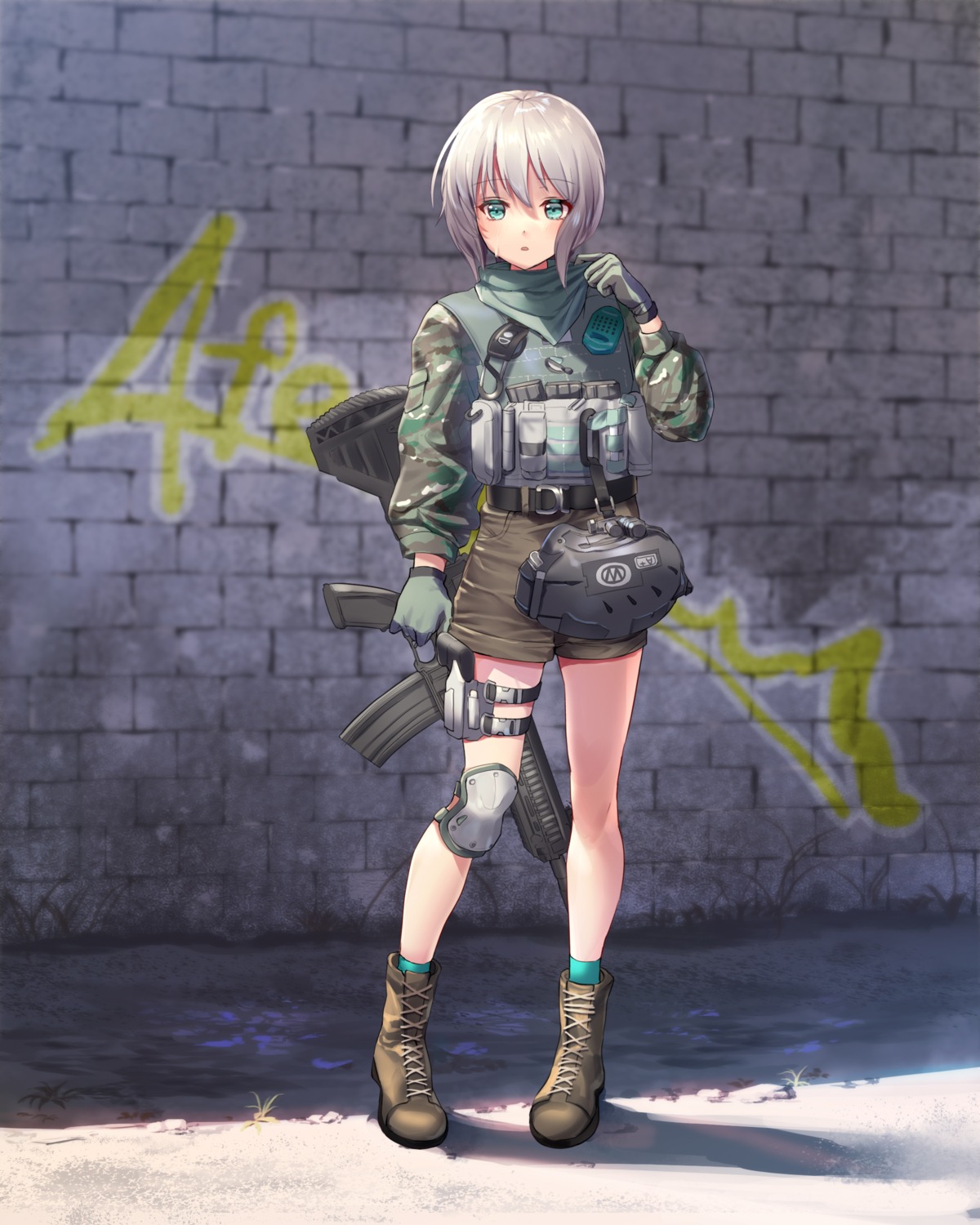 nogi momoko bang dream! aoba moca armor garter gun | #619907 | yande.re