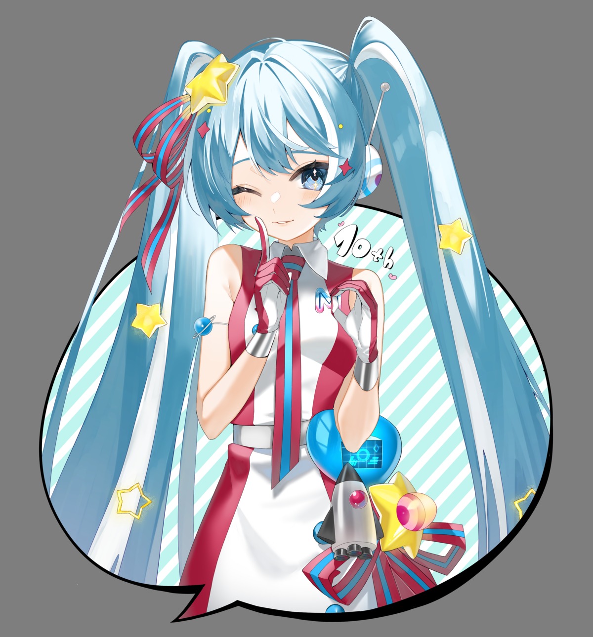 reirou (chokoonnpu) magical mirai vocaloid hatsune miku headphones ...
