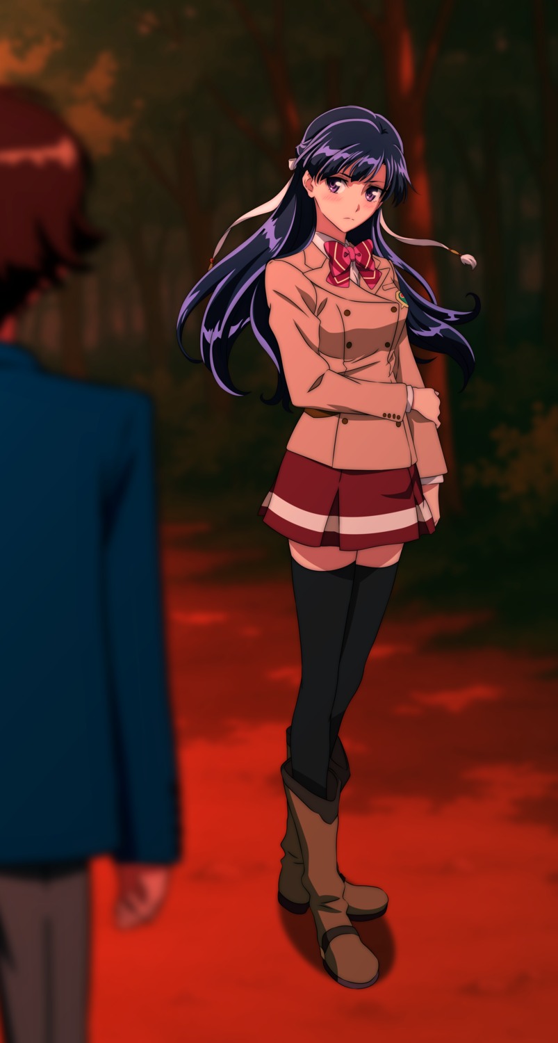 kakumeiki valvrave rukino saki seifuku tagme thighhighs vector trace ...