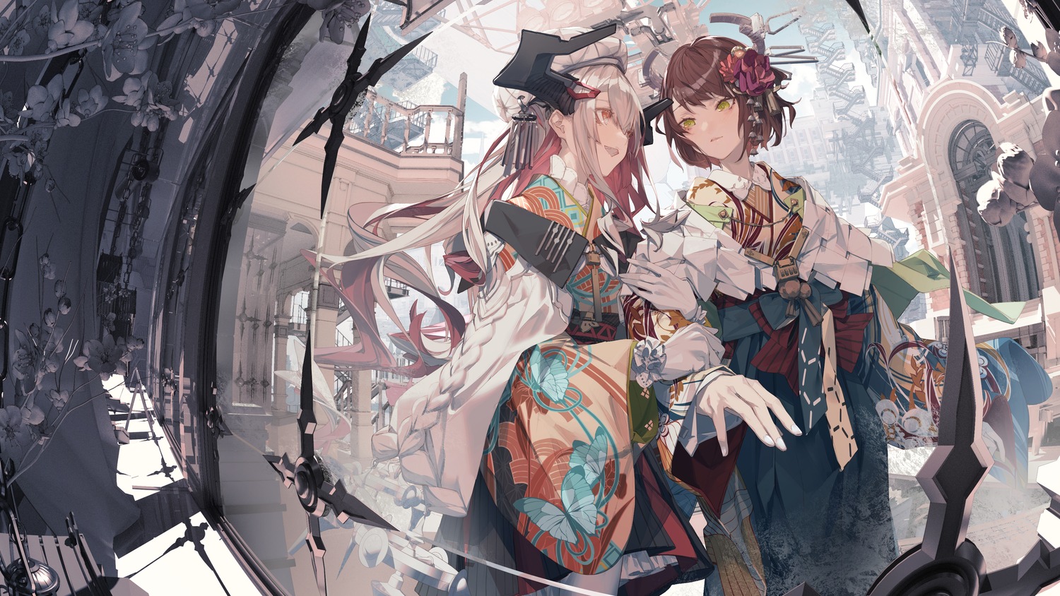 miya-ki (miya key) horns japanese clothes wallpaper yuri | #1093283 ...