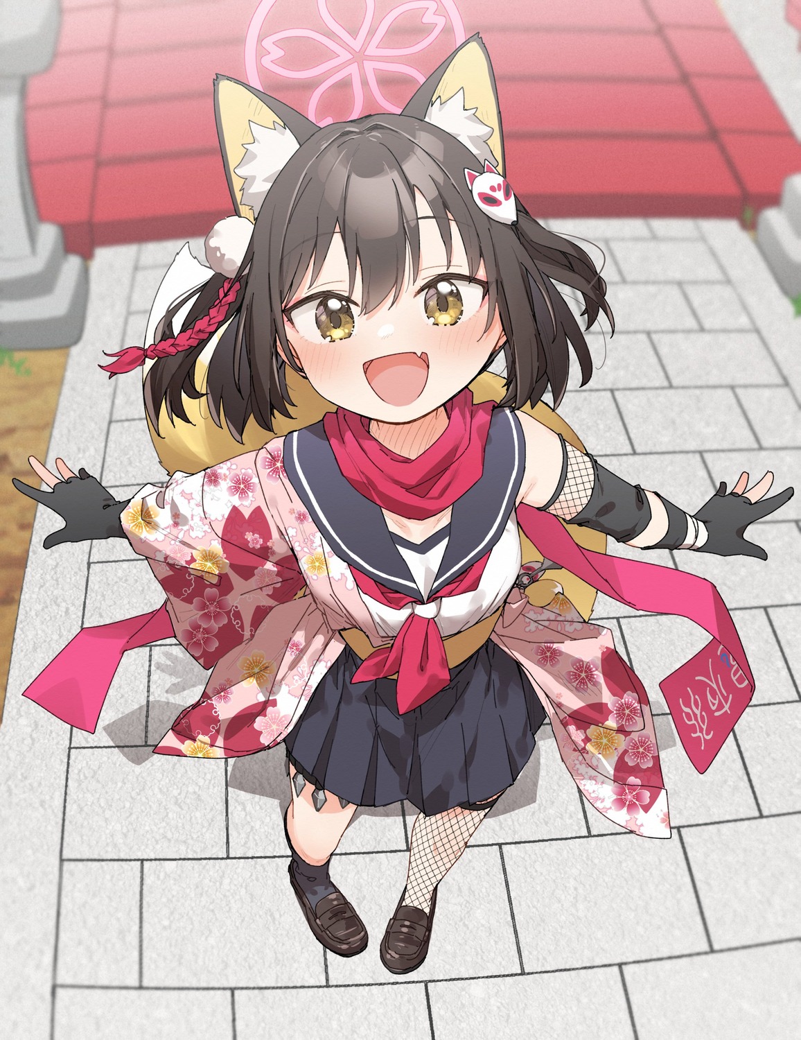 yukie (kusaka shi) blue archive kuda izuna angel animal ears fishnets ...