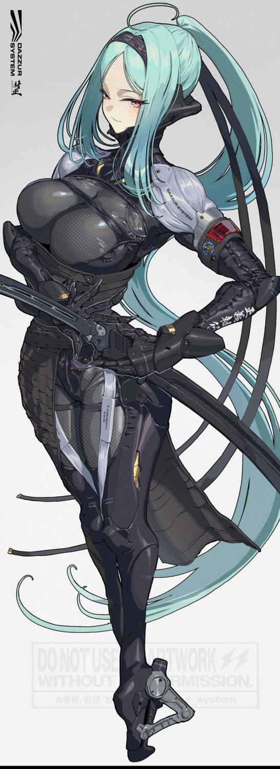dazzur (dazzur system) armor bodysuit sword | #1242216 | yande.re