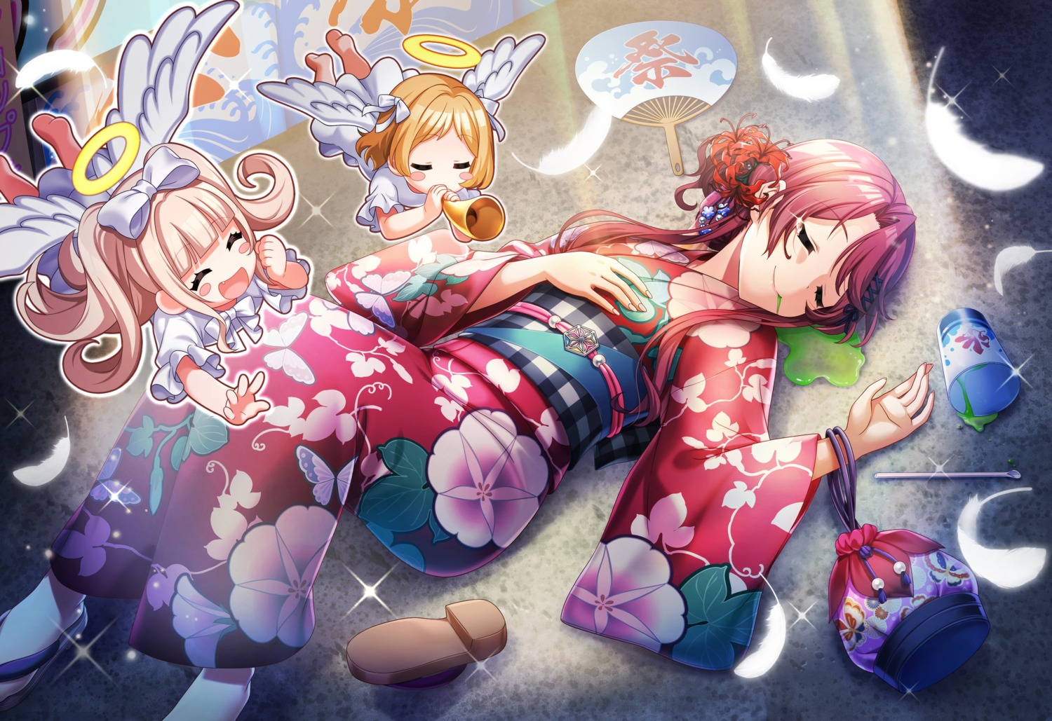 d4dj kasuga haruna shiratori kurumi (d4dj) takeshita miiko angel chibi ...