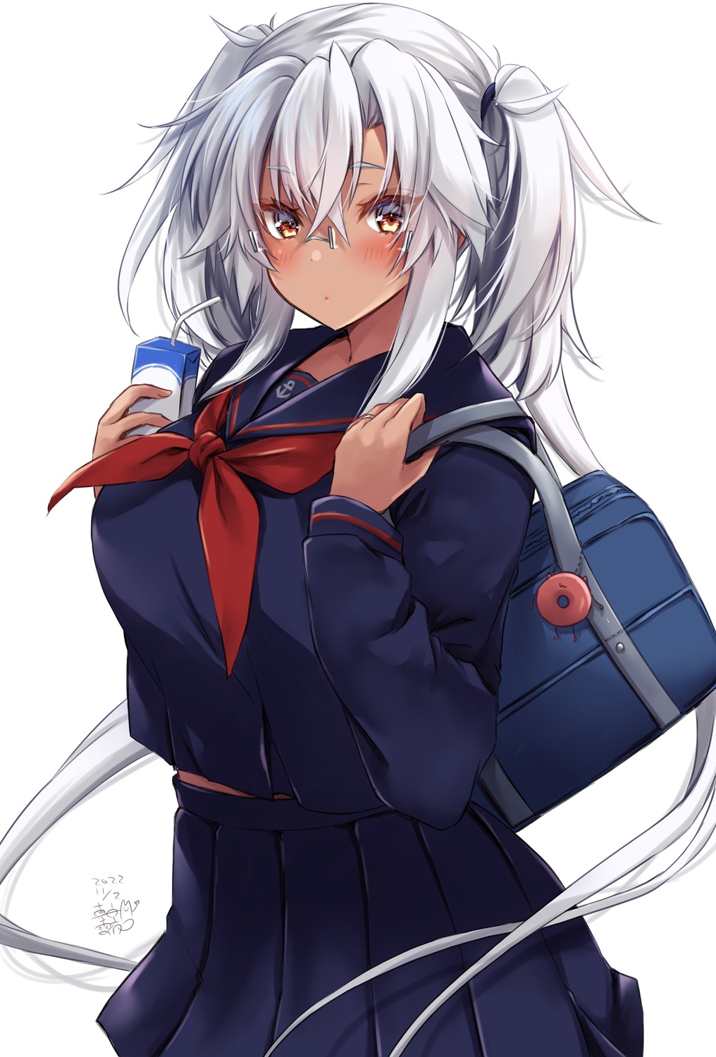 mashiro yukiya kantai collection musashi (kancolle) megane seifuku ...