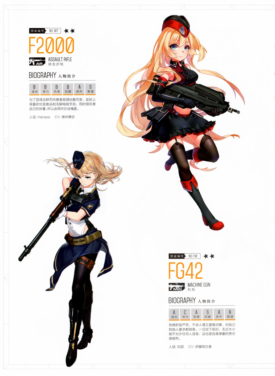 gkun hanasa girls frontline f2000 (girls frontline) fg42 (girls ...