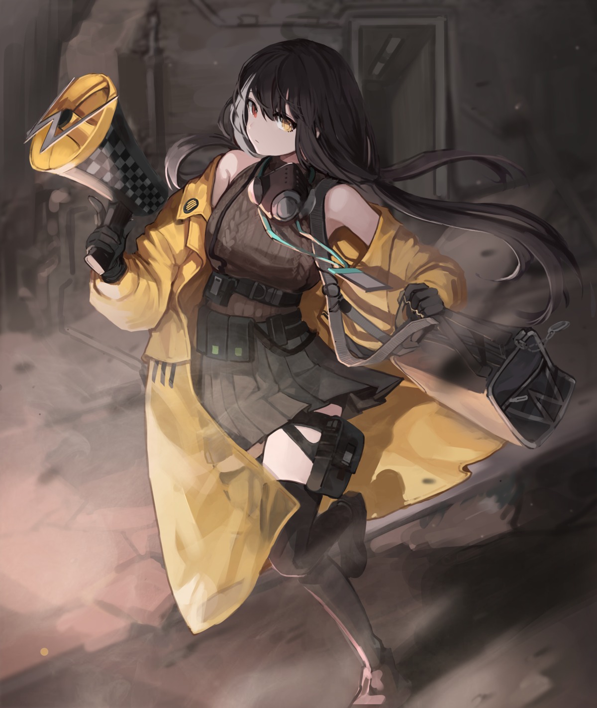 seorang girls frontline ro635 (girls frontline) garter skirt lift ...