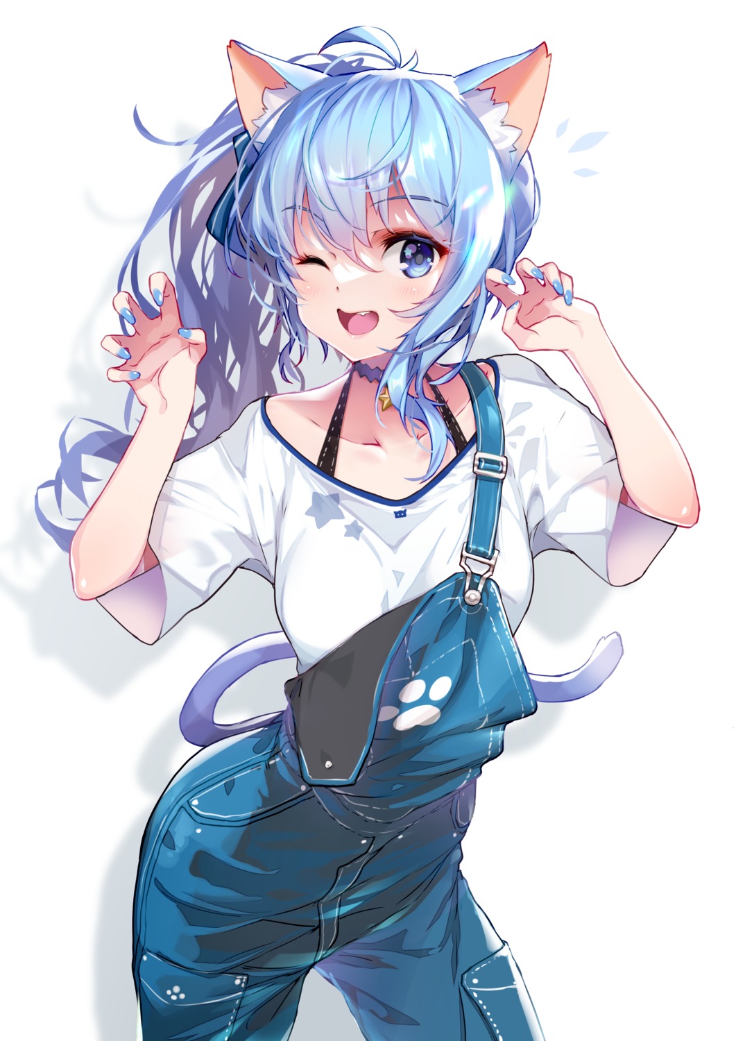 hong (white spider) hololive hoshimachi suisei animal ears nekomimi ...