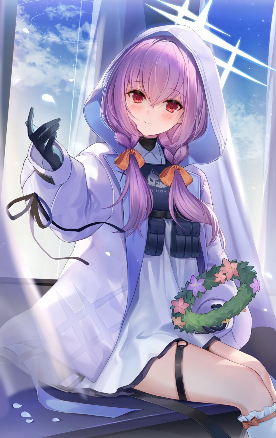 ion (on01e) blue archive hakari atsuko angel dress garter | #1028481 ...