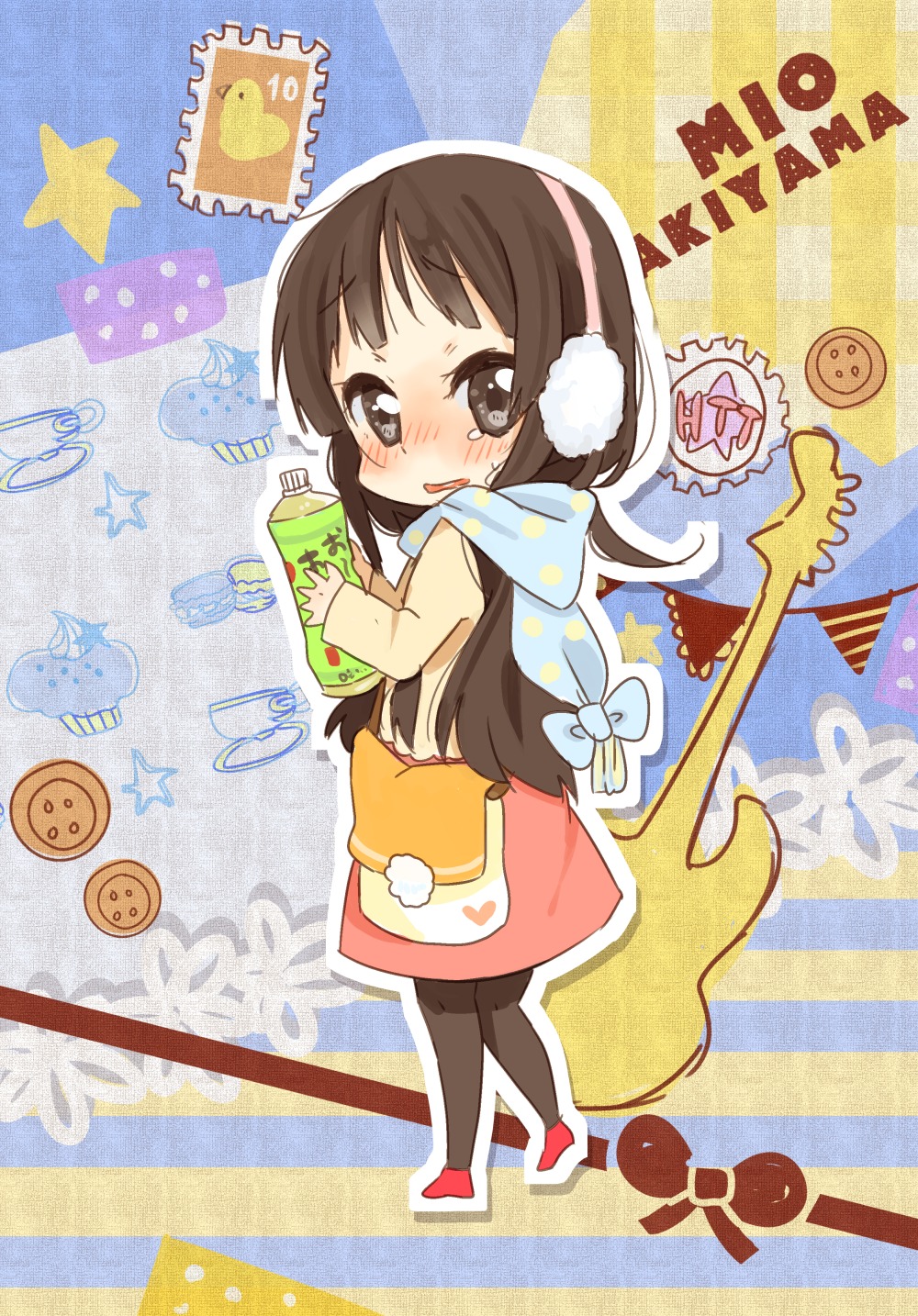 futomayu k-on! akiyama mio chibi pantyhose | #213653 | yande.re